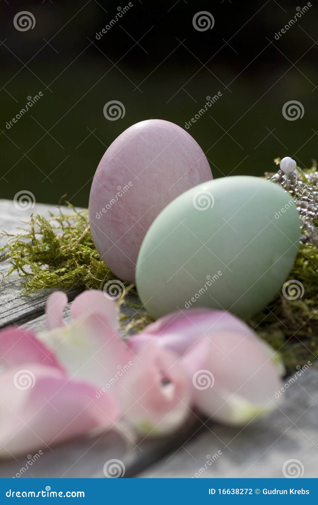 Two easter eggs stock photo. Image of colored, deco, petals - 16638272