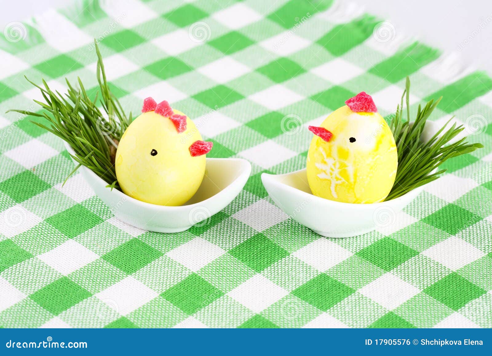 Two Easter eggs stock photo. Image of food, objects, horizontal - 17905576