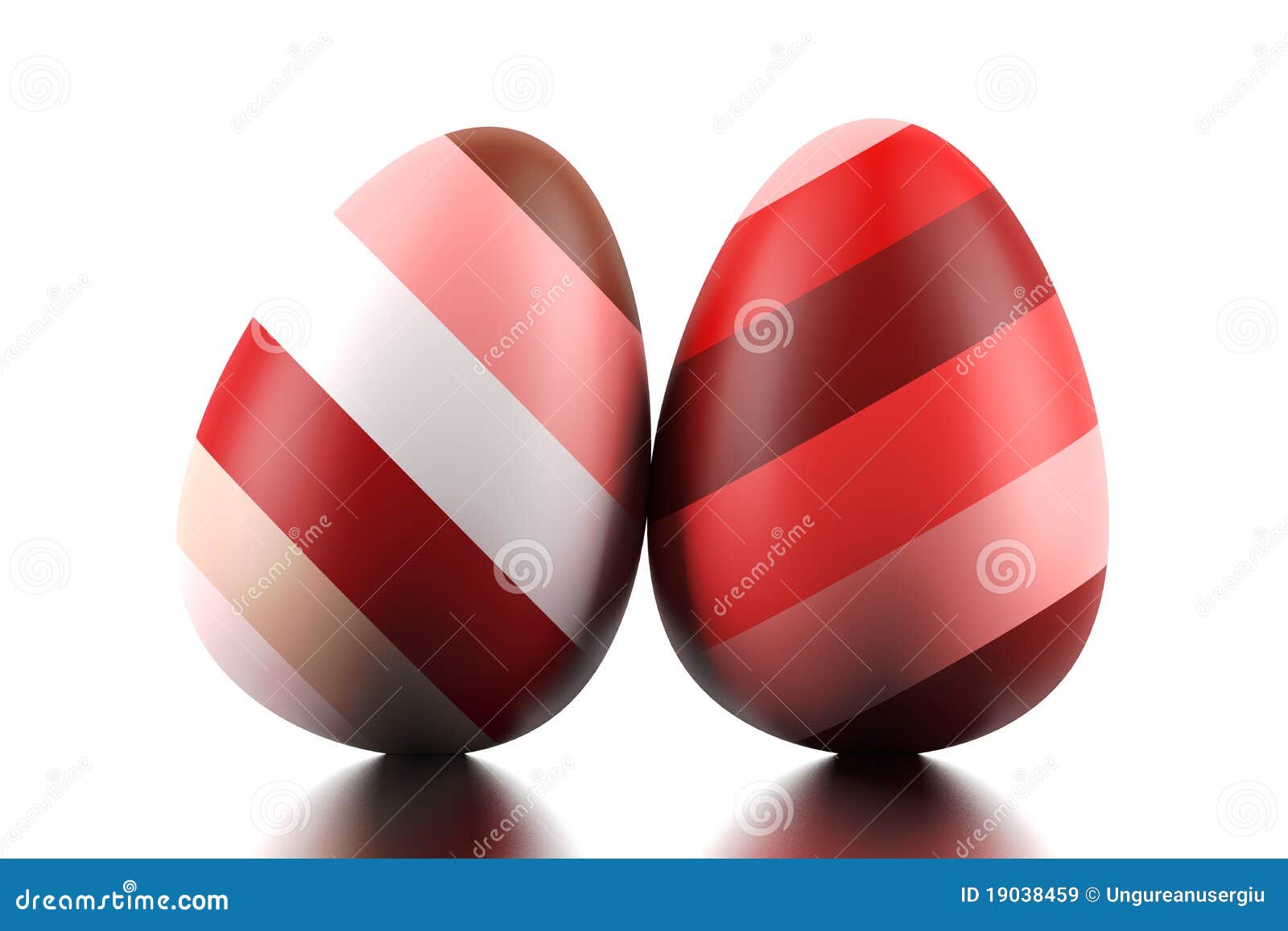 Two Easter eggs stock illustration. Illustration of happy - 19038459