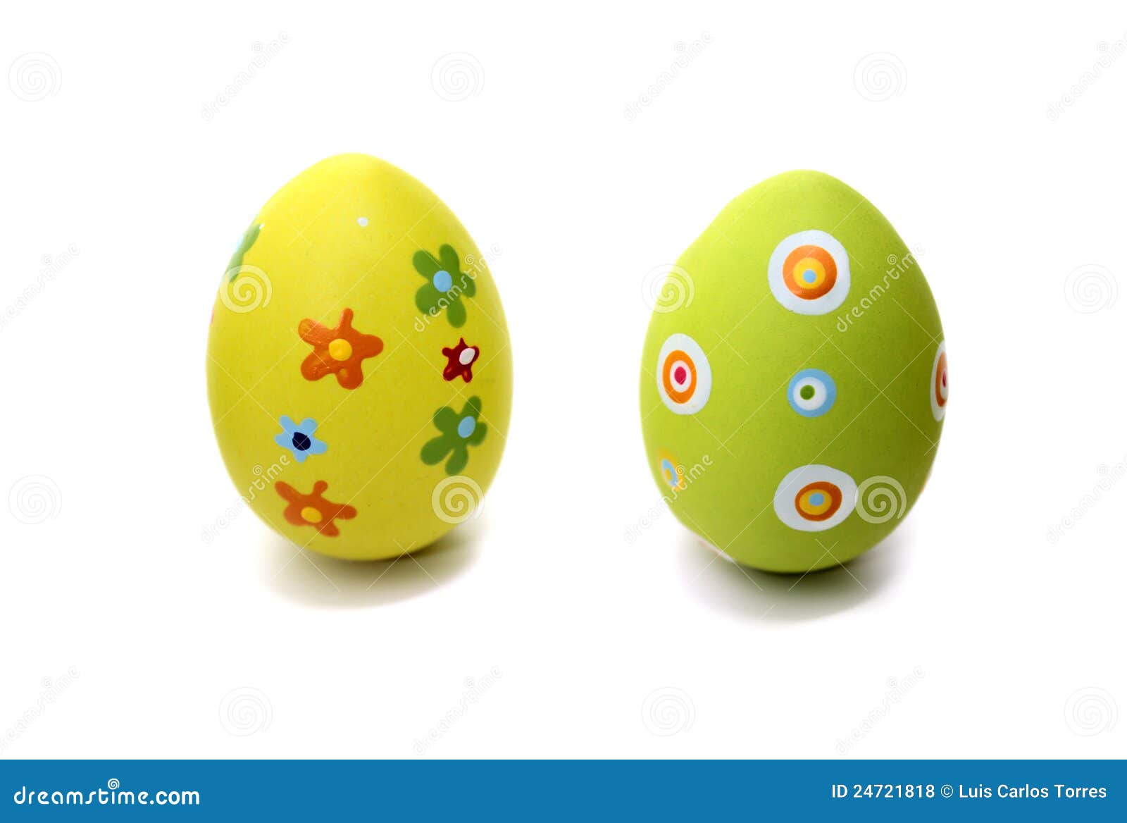 Two Easter eggs stock photo. Image of background, aligned - 24721818