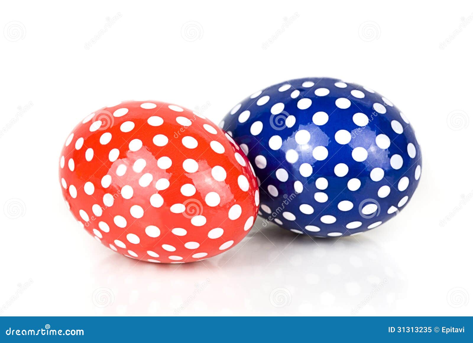 Two Easter eggs stock image. Image of season, blue, easter - 31313235
