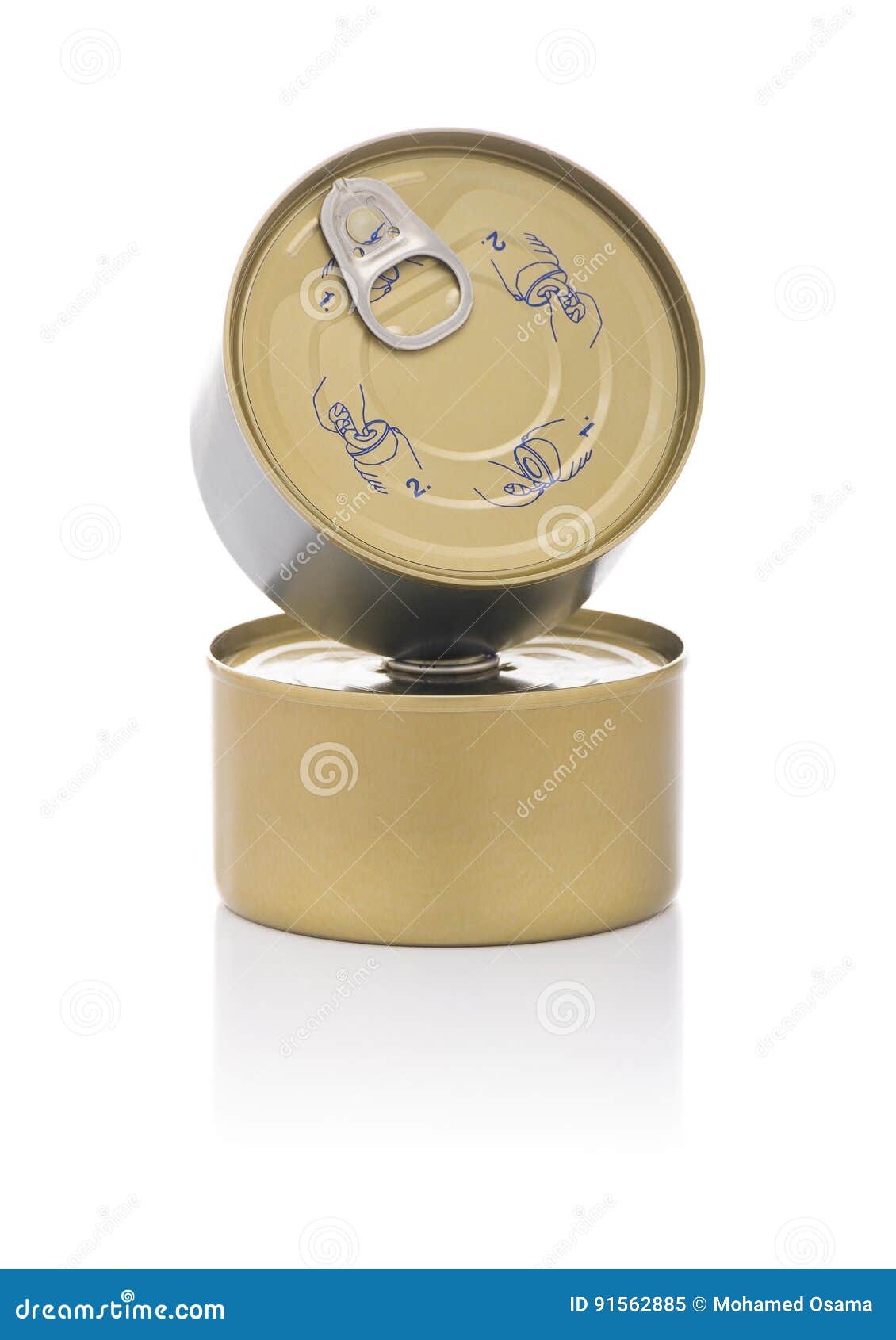 Two Easy Open Food Cans stock image. Image of package - 91562885