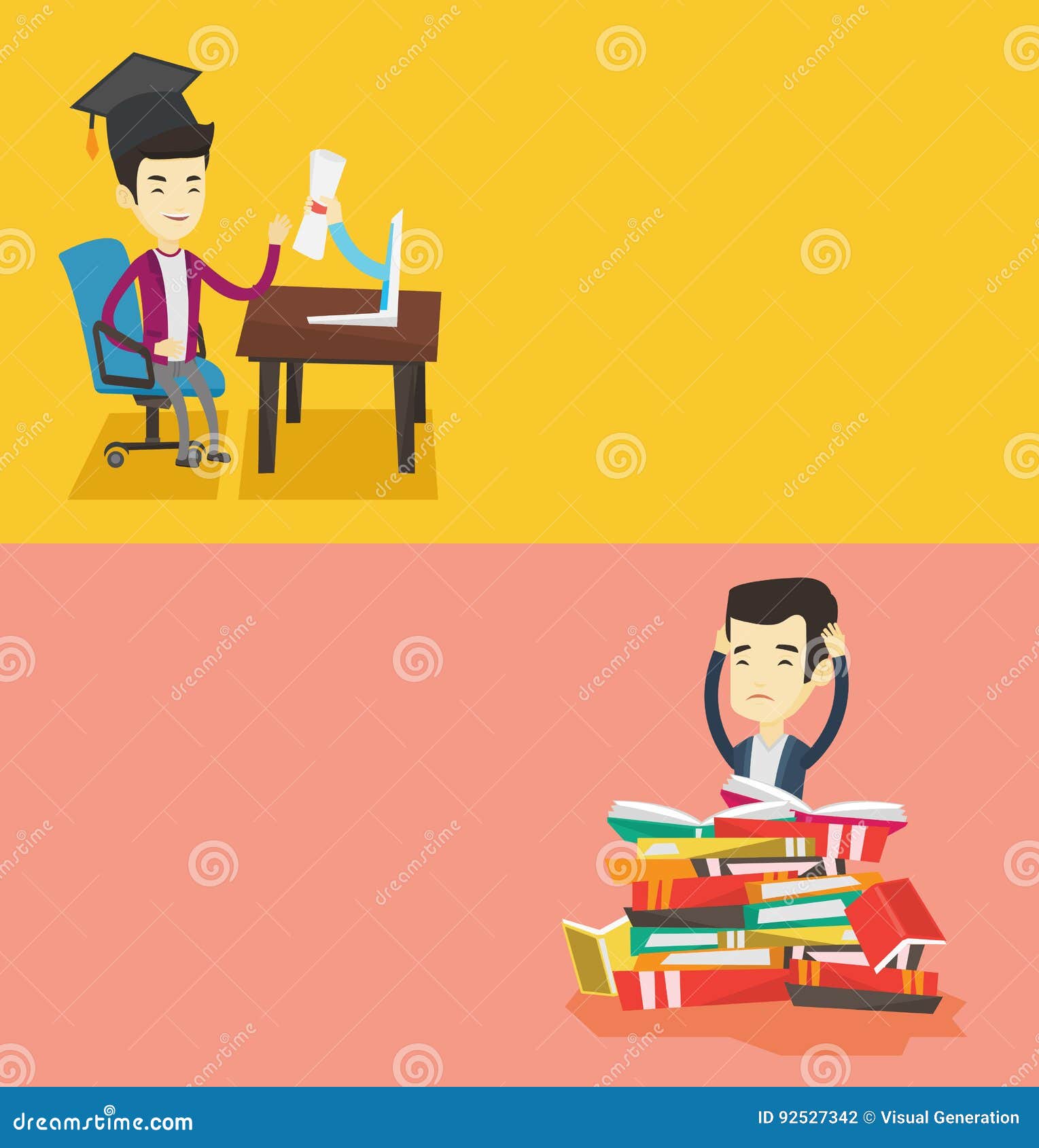 Two Educational Banners with Space for Text. Stock Vector ...