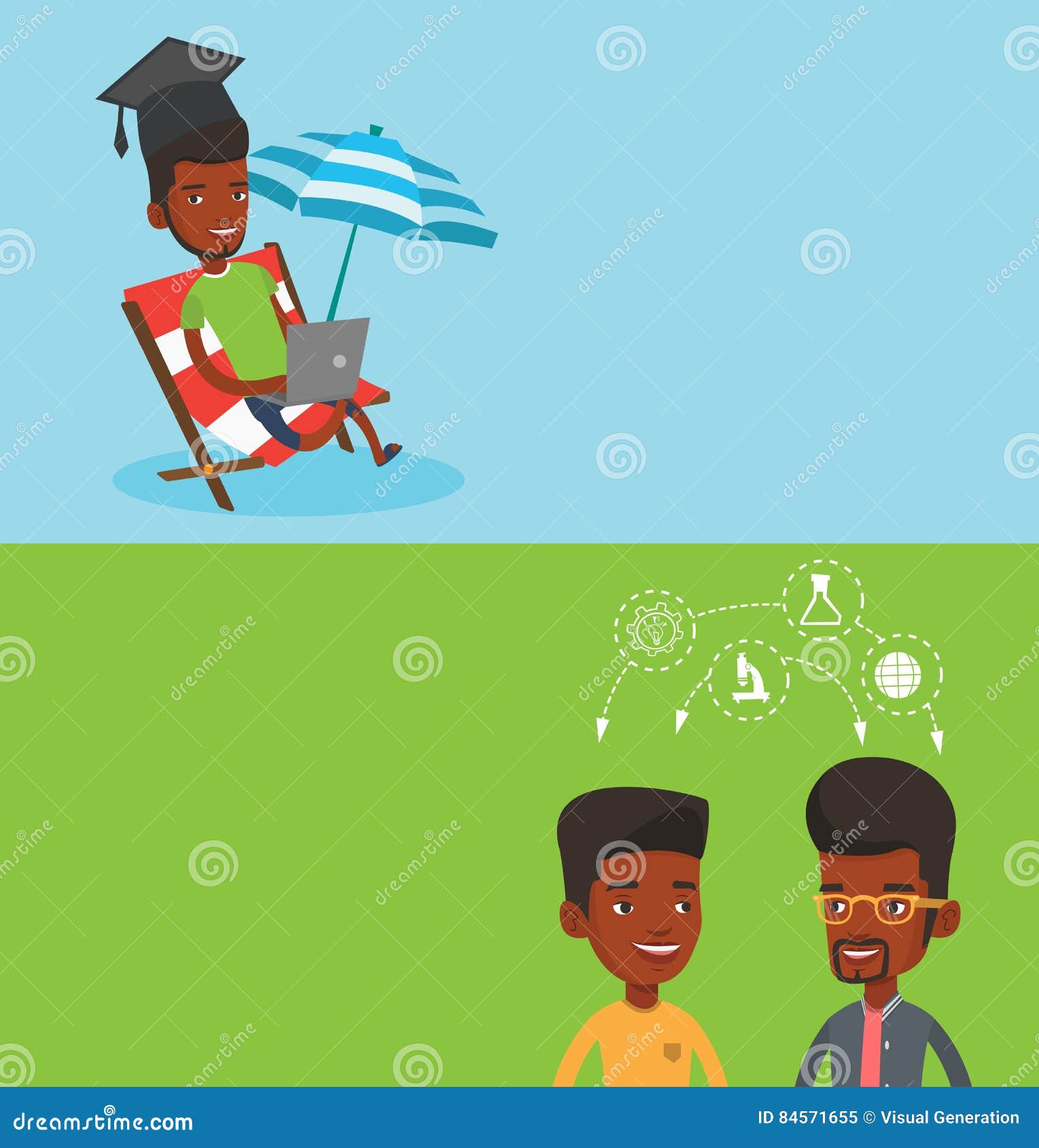 Two Educational Banners with Space for Text. Stock Vector ...