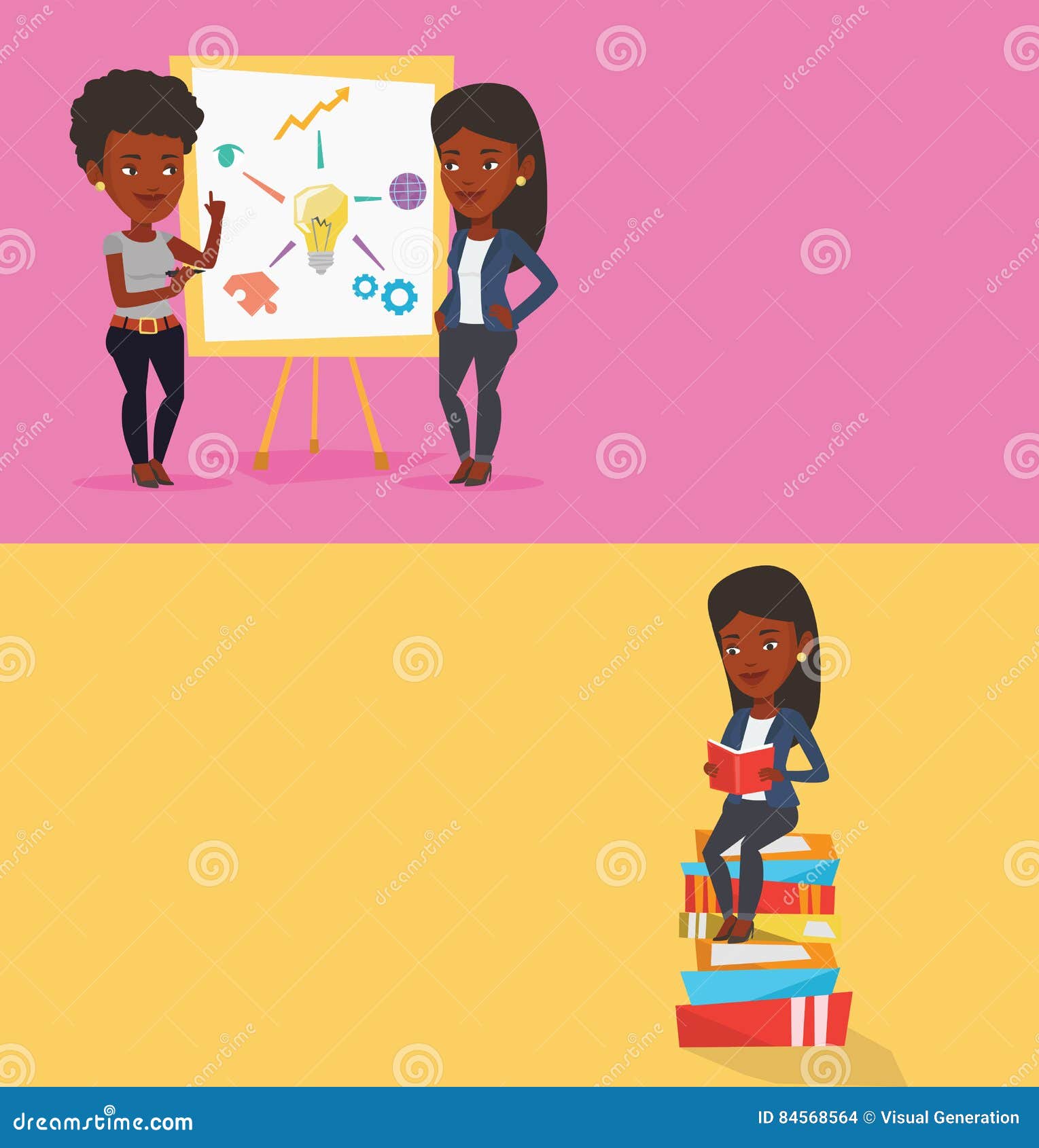 Two Educational Banners with Space for Text. Stock Vector ...