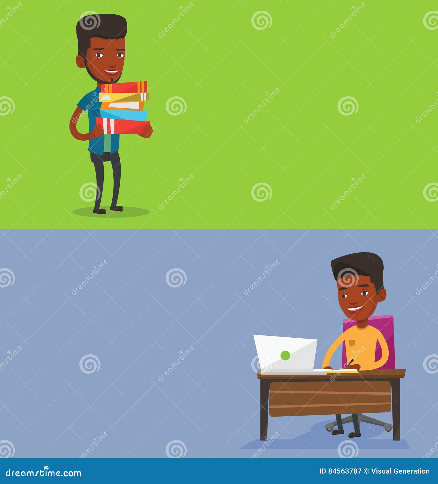 Two Educational Banners with Space for Text. Stock Vector ...