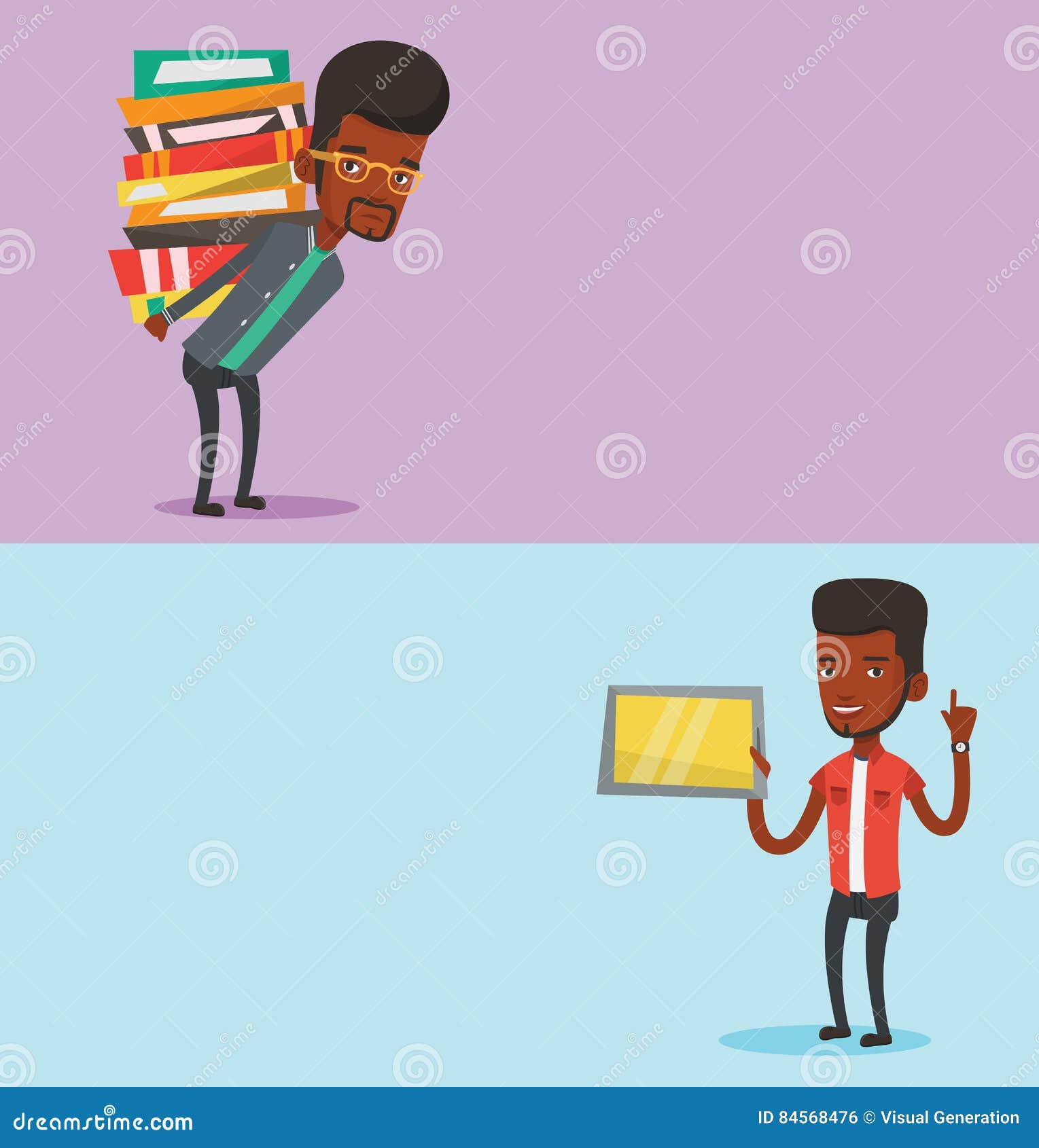 Two Educational Banners with Space for Text. Stock Vector ...