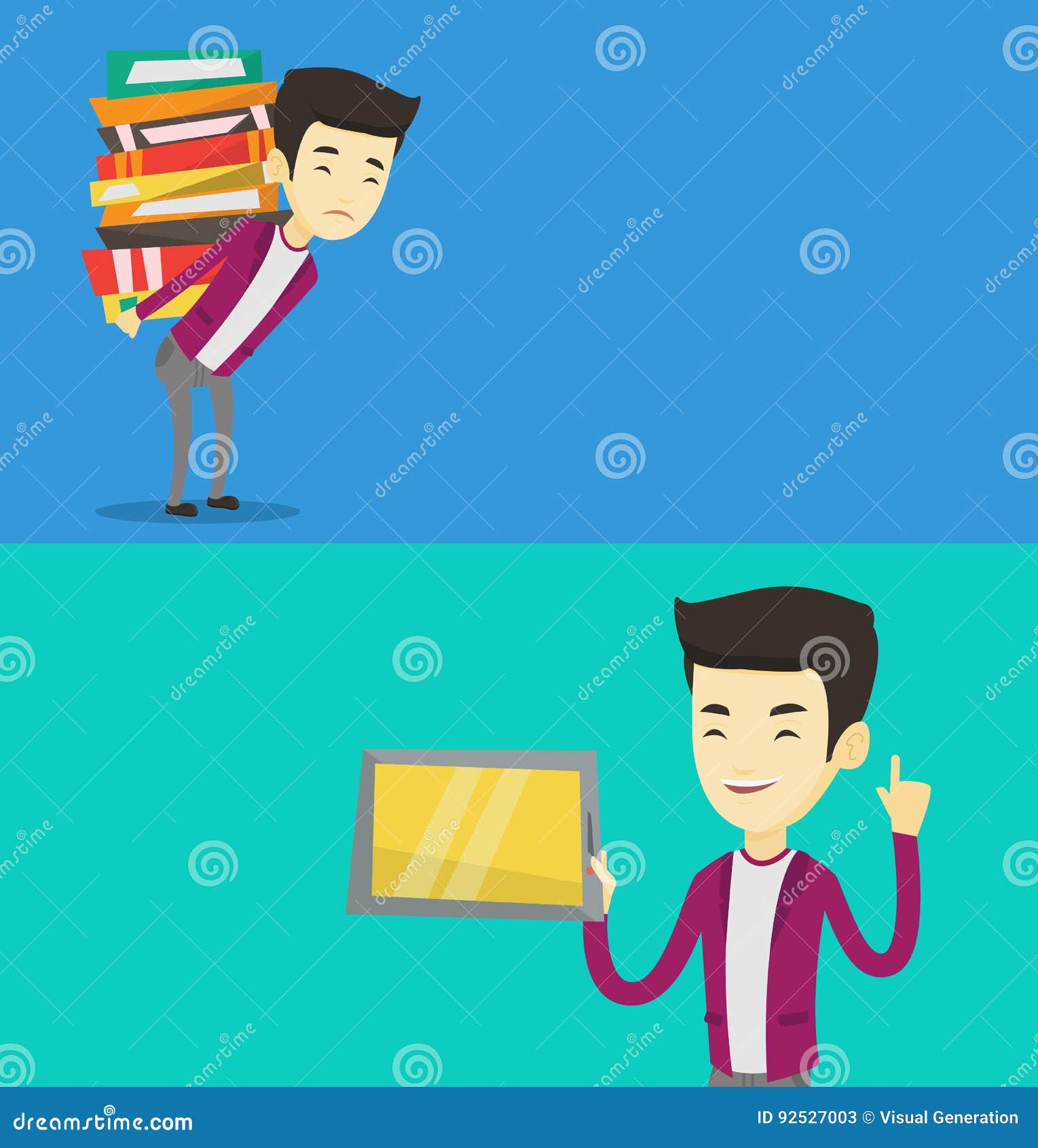 Two Educational Banners with Space for Text. Stock Vector ...