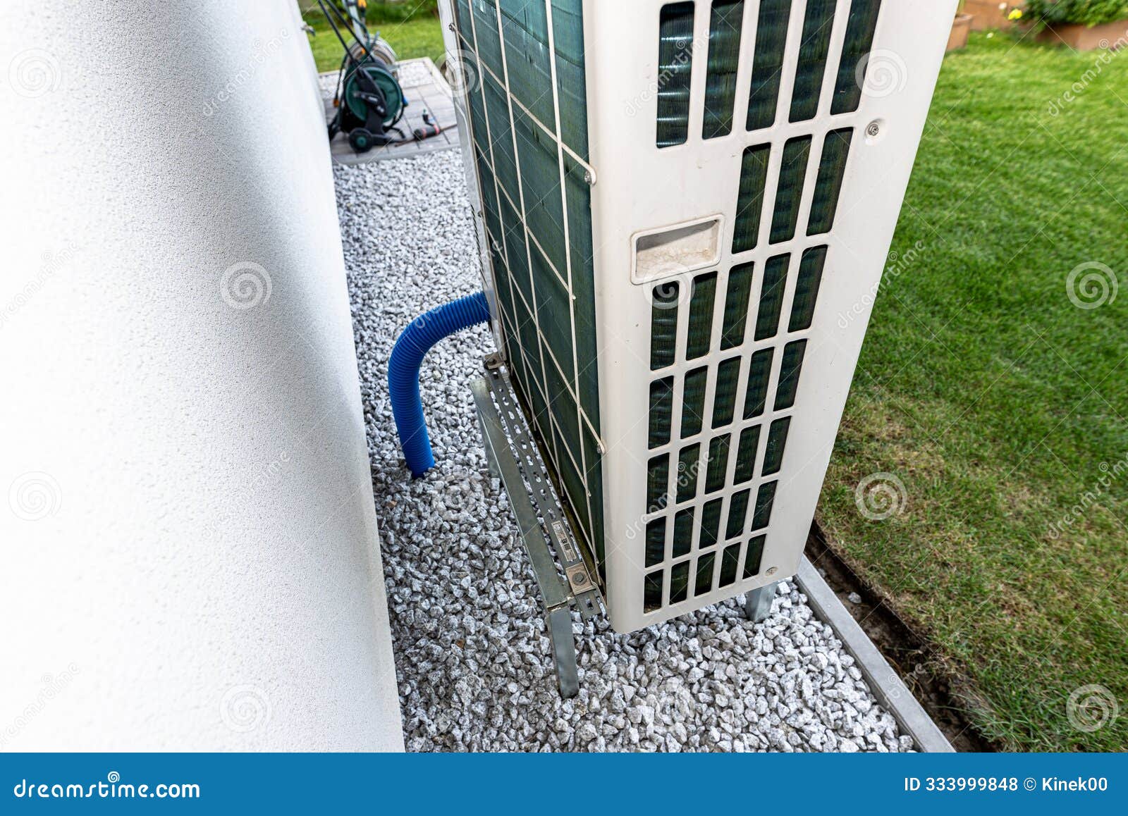 Two Efficient Outdoor Heat Pump Units Placed in Front of the House ...