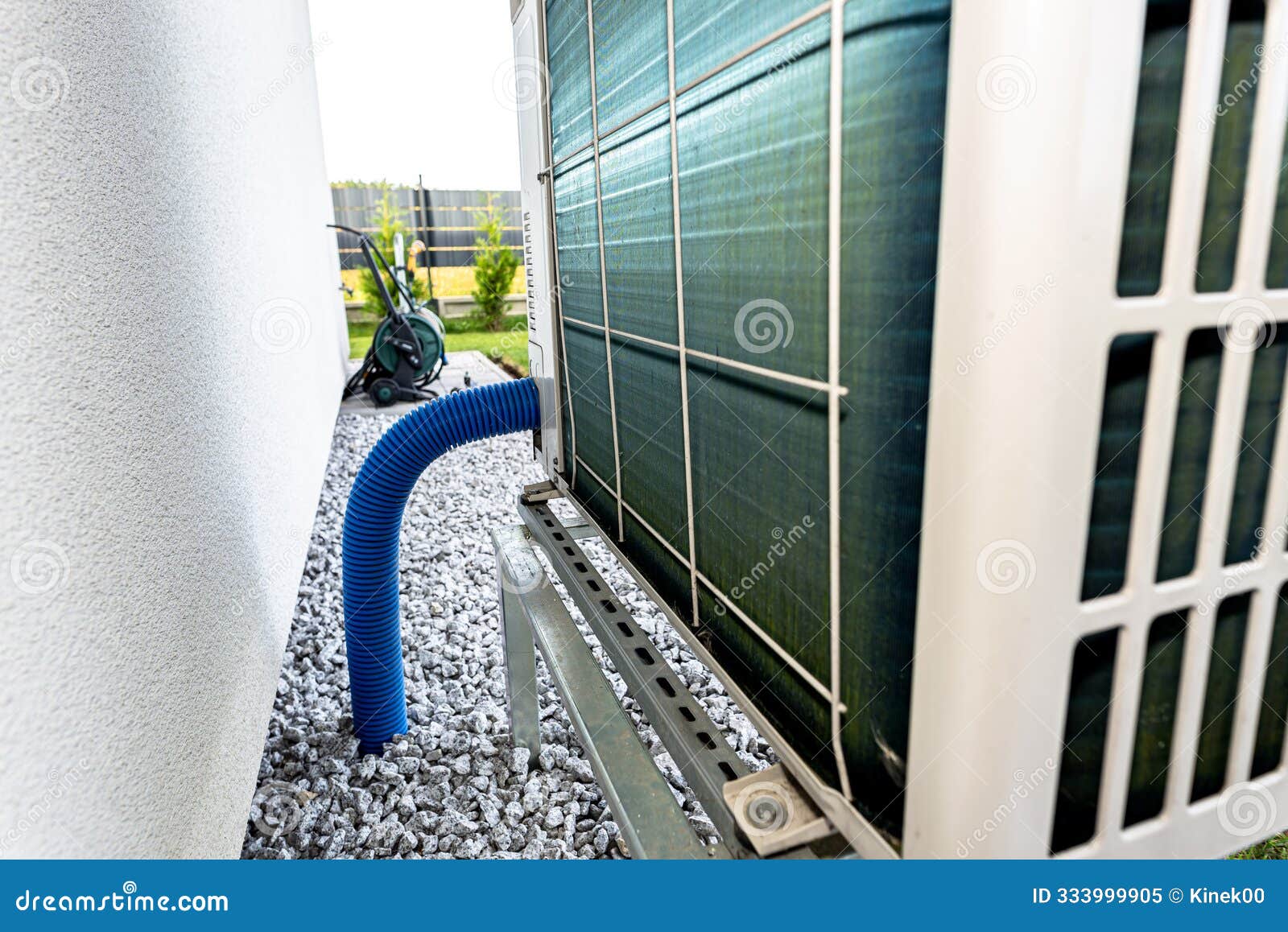 Two Efficient Outdoor Heat Pump Units Placed in Front of the House ...