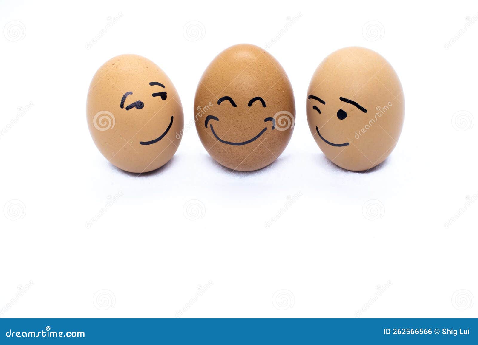 Two Eggs Flirting and One Very Happy 2 Stock Photo - Image of ...
