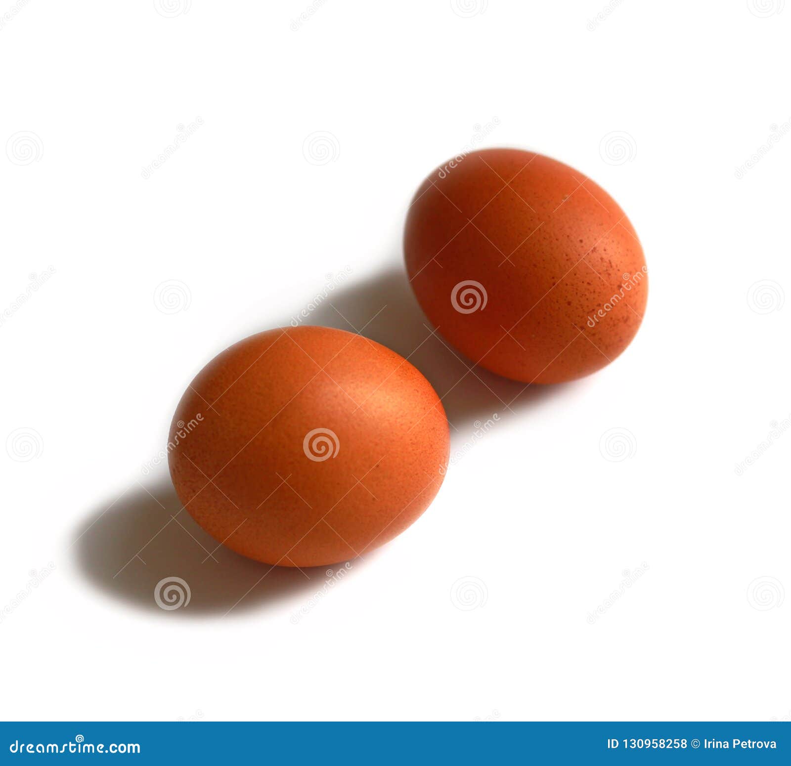 Two Eggs are Isolated on a White Background Stock Photo - Image of ...