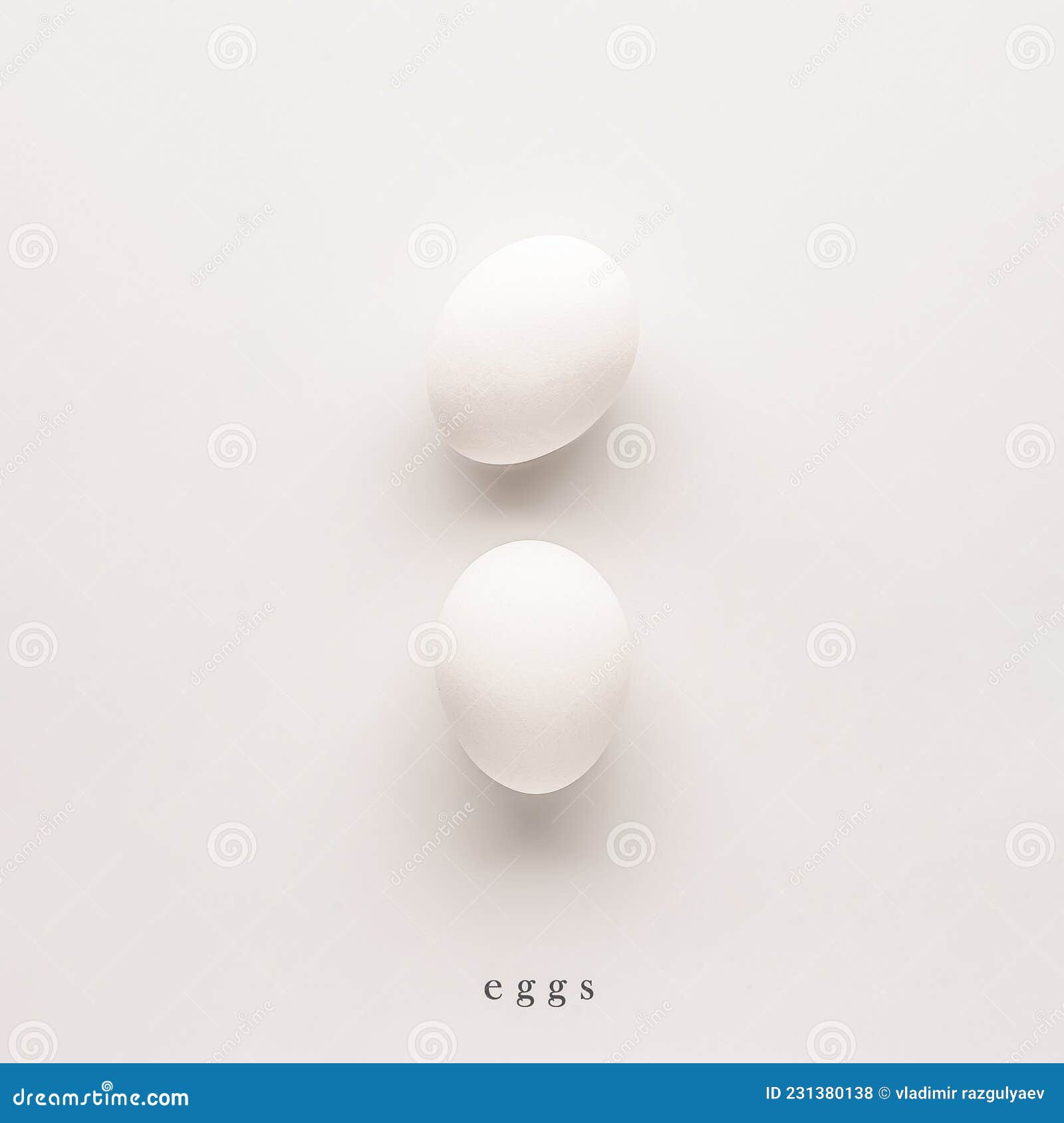 Two Eggs in a Shell on a White Background. Graphic Photo for Interior ...
