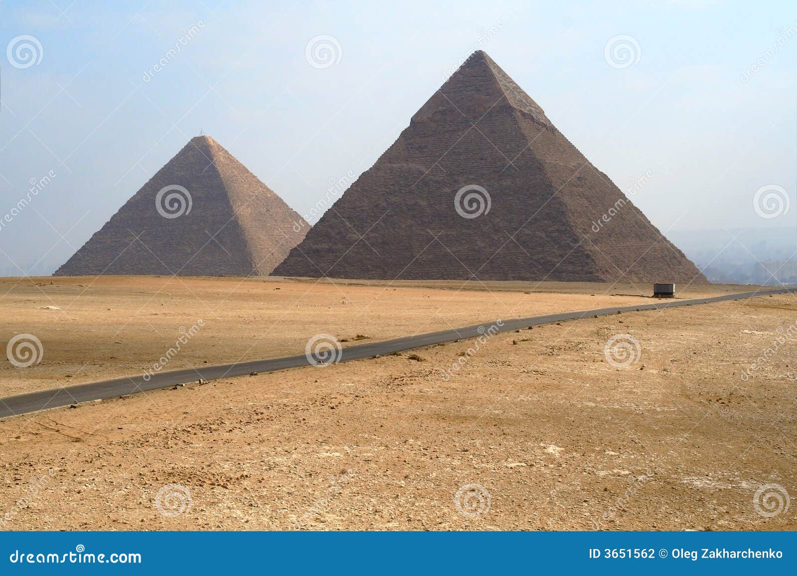 Two egyptian pyramids stock photo. Image of desert, shape - 3651562