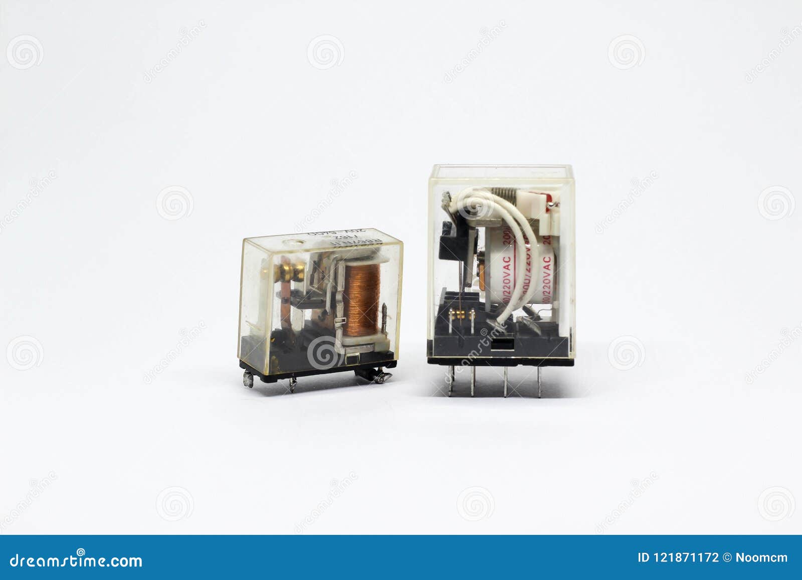 Electrical Relay on White Background. Stock Photo - Image of component ...