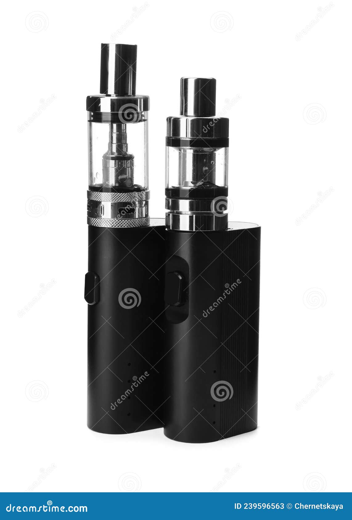 Two Electronic Smoking Devices on White Background Stock Image - Image ...