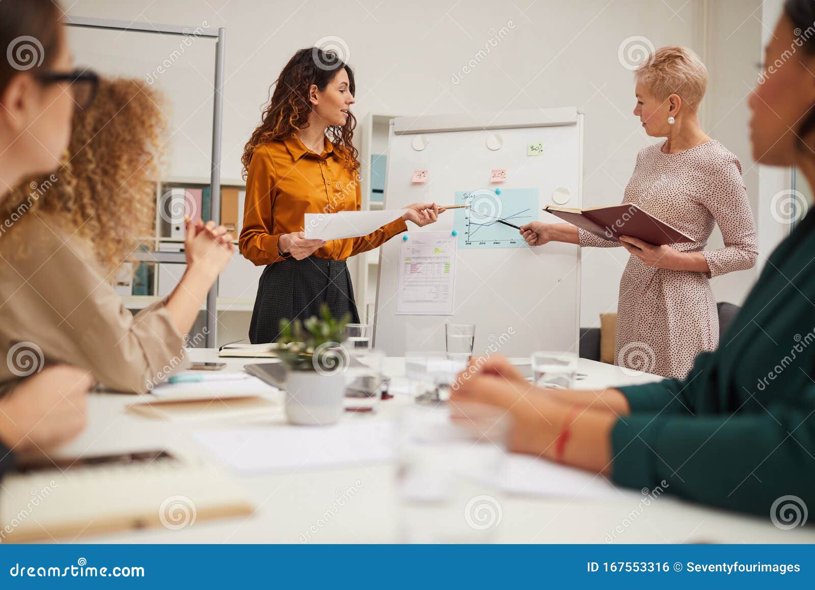 Two Elegant Colleagues Making Presentation Stock Photo - Image of ... Two Elegant Colleagues Making Presentation Stock Photo - Image of ...