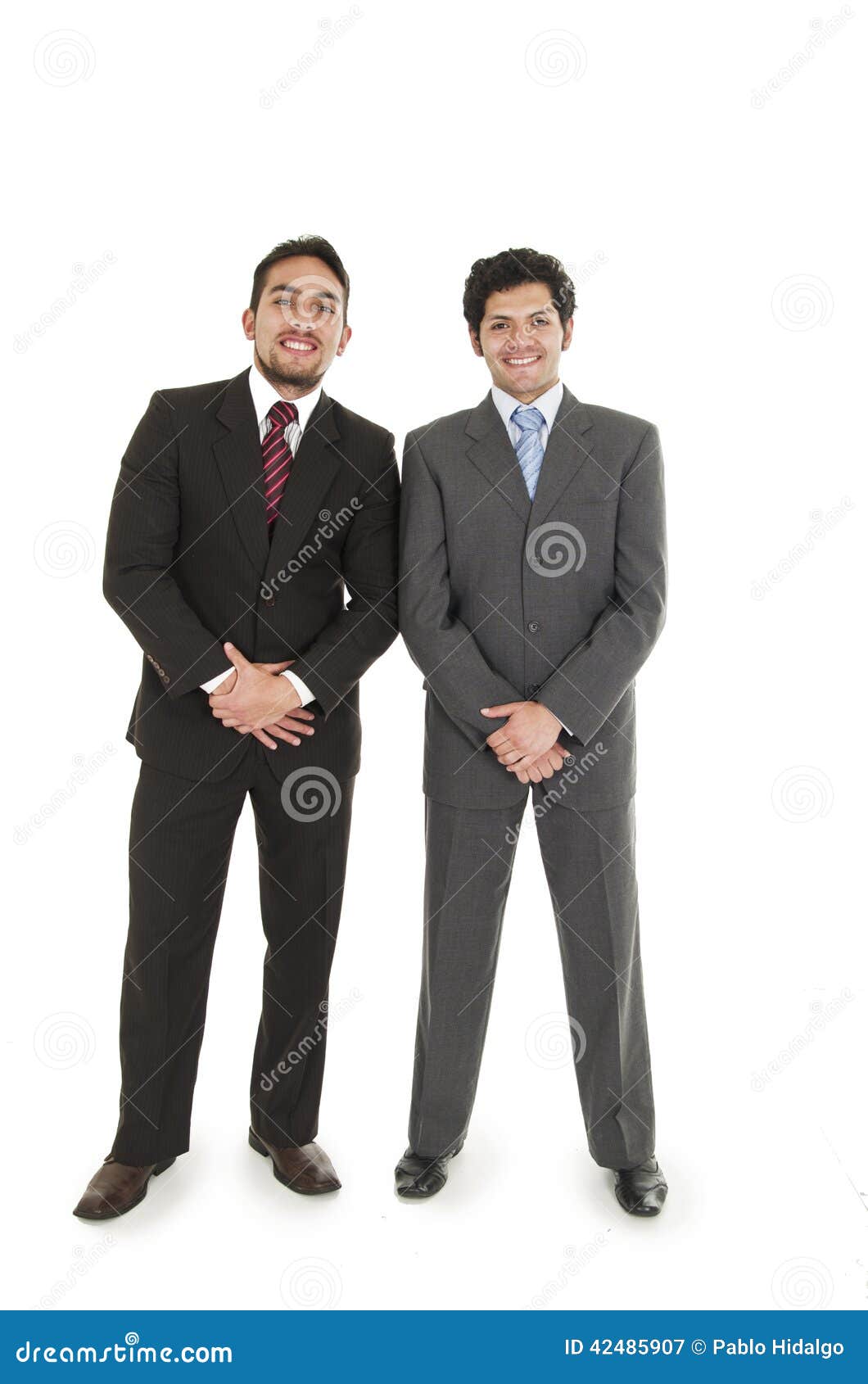 Two Elegant Men in Suits Posing Stock Image - Image of business ...