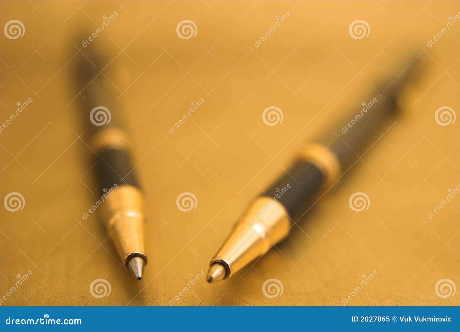 Two elegant Pens stock image. Image of gold, business - 2027065