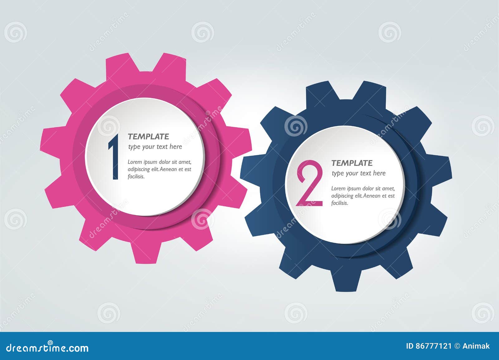 Two Elements Chart, Scheme, Diagram. Infographic Template Stock Vector ...
