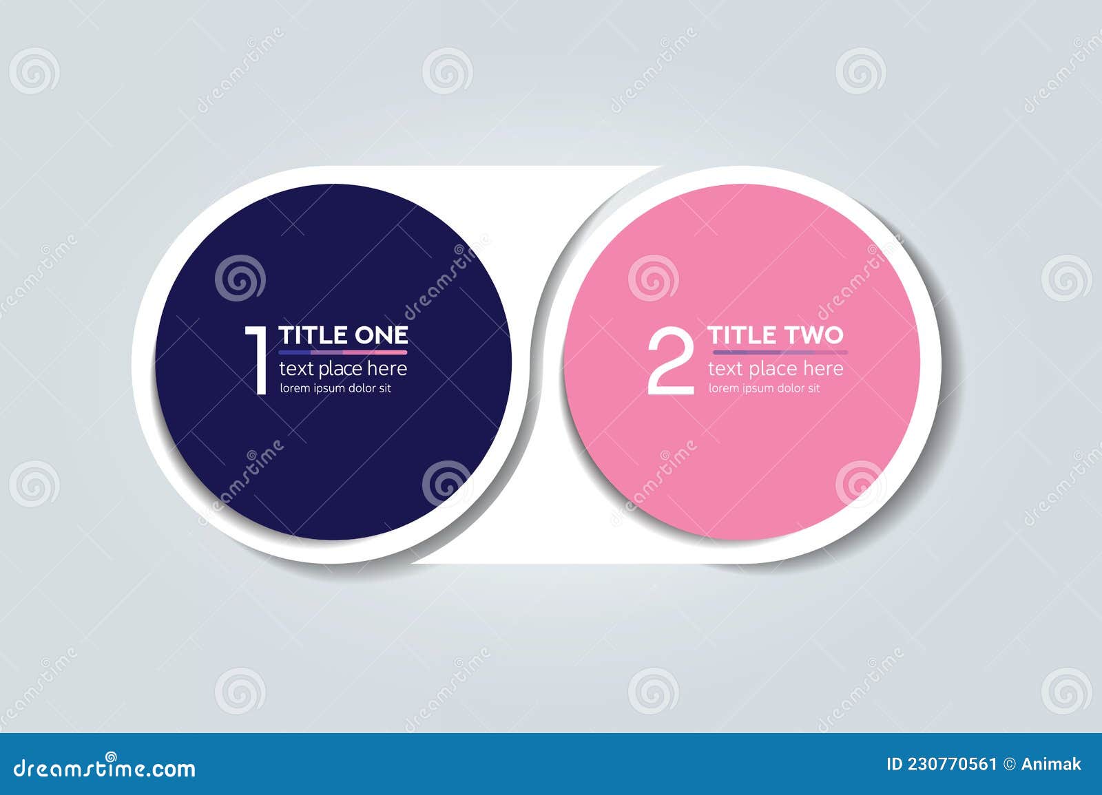Two Elements Scheme, Diagram. Infographic Template Stock Vector ...