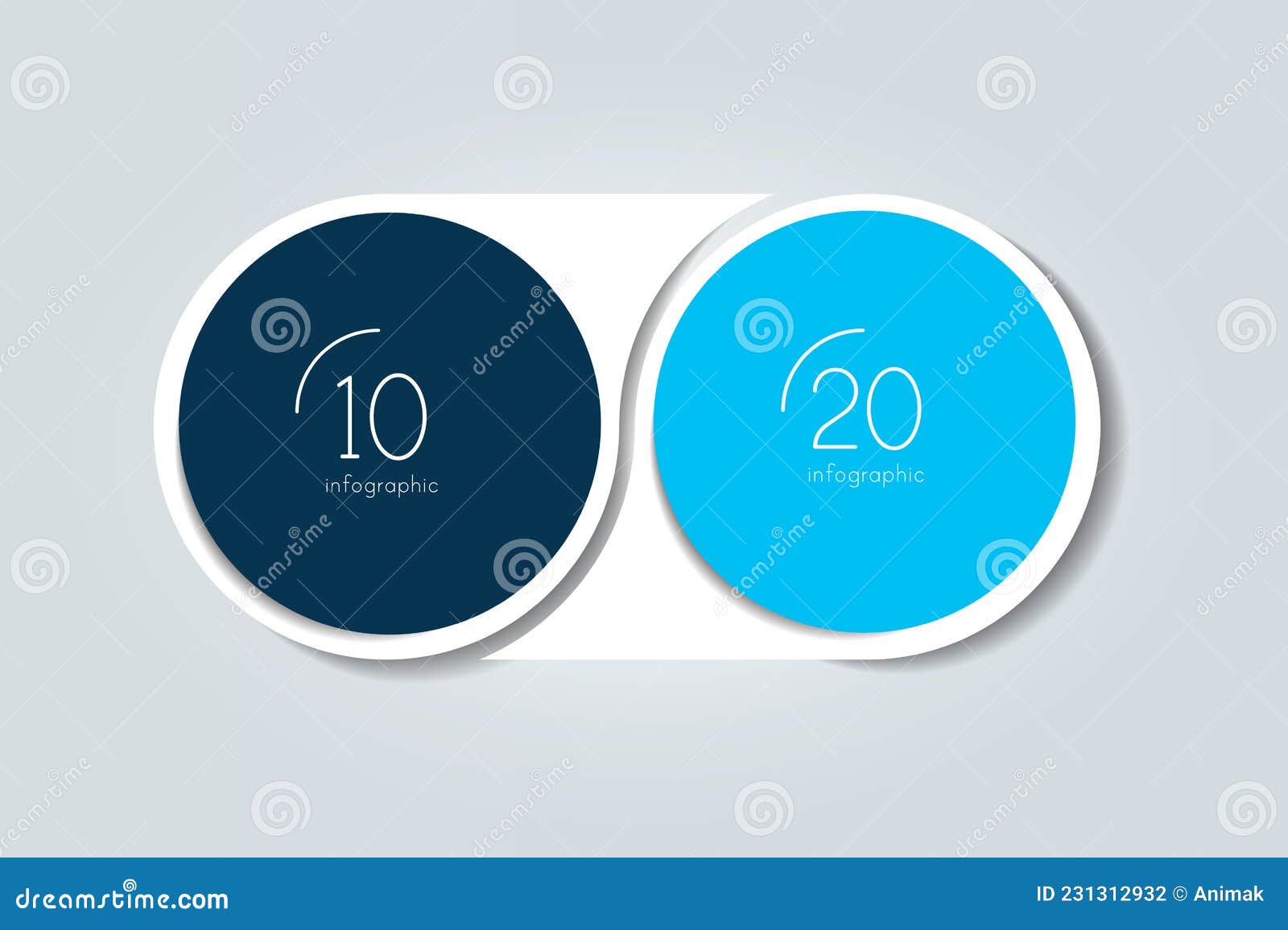 Two Elements Scheme, Diagram. Infographic Template Stock Vector ...