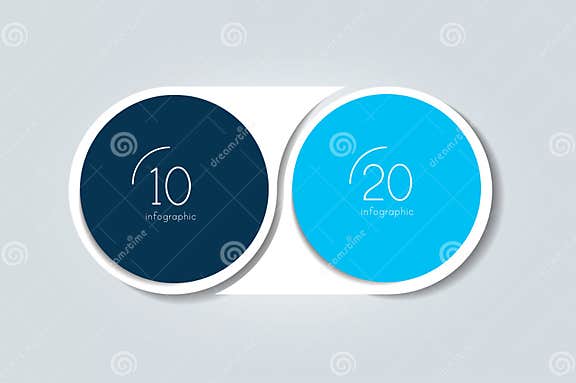 Two Elements Scheme, Diagram. Infographic Template Stock Vector ...