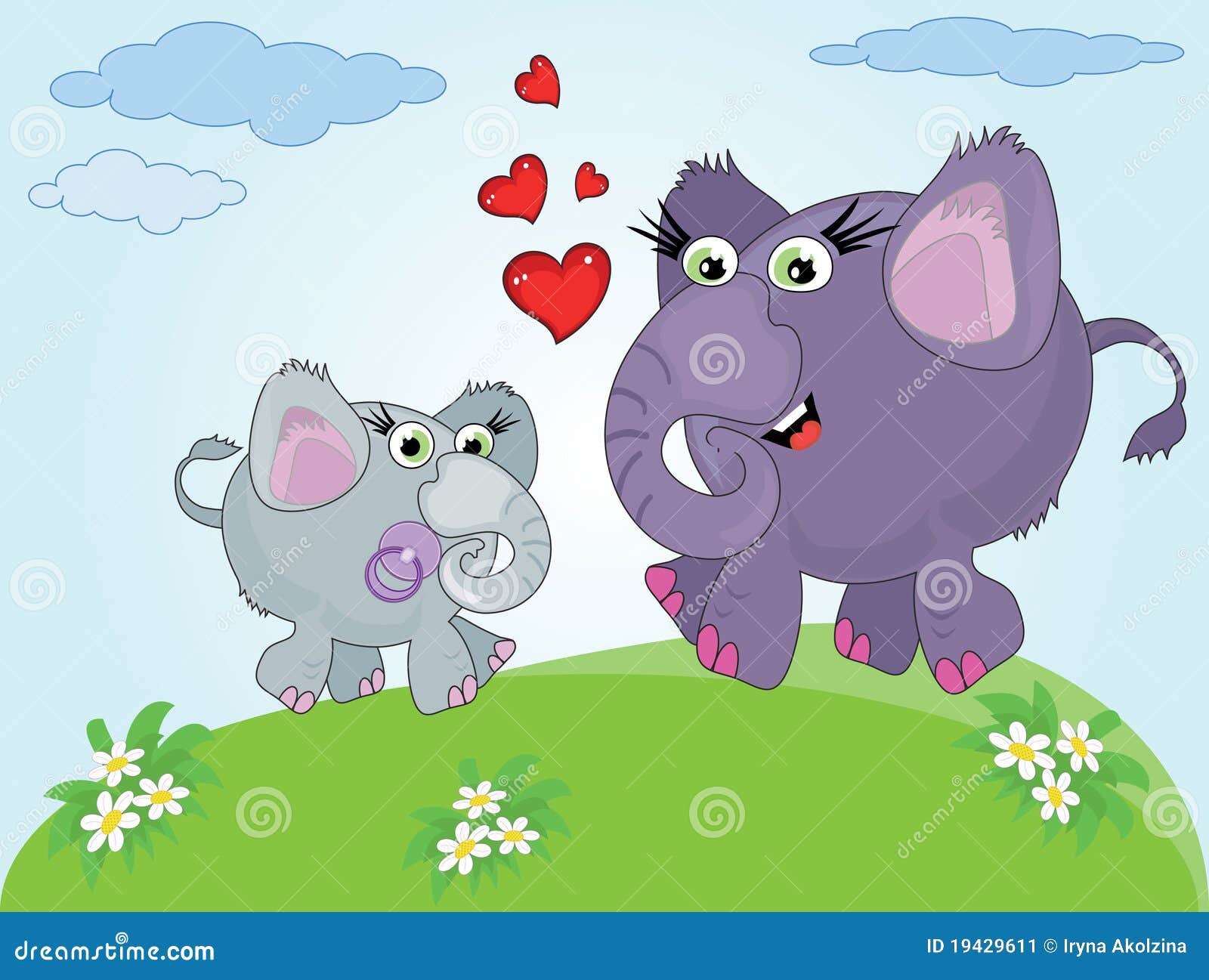 Two elephants stock vector. Illustration of frame, animal - 19429611