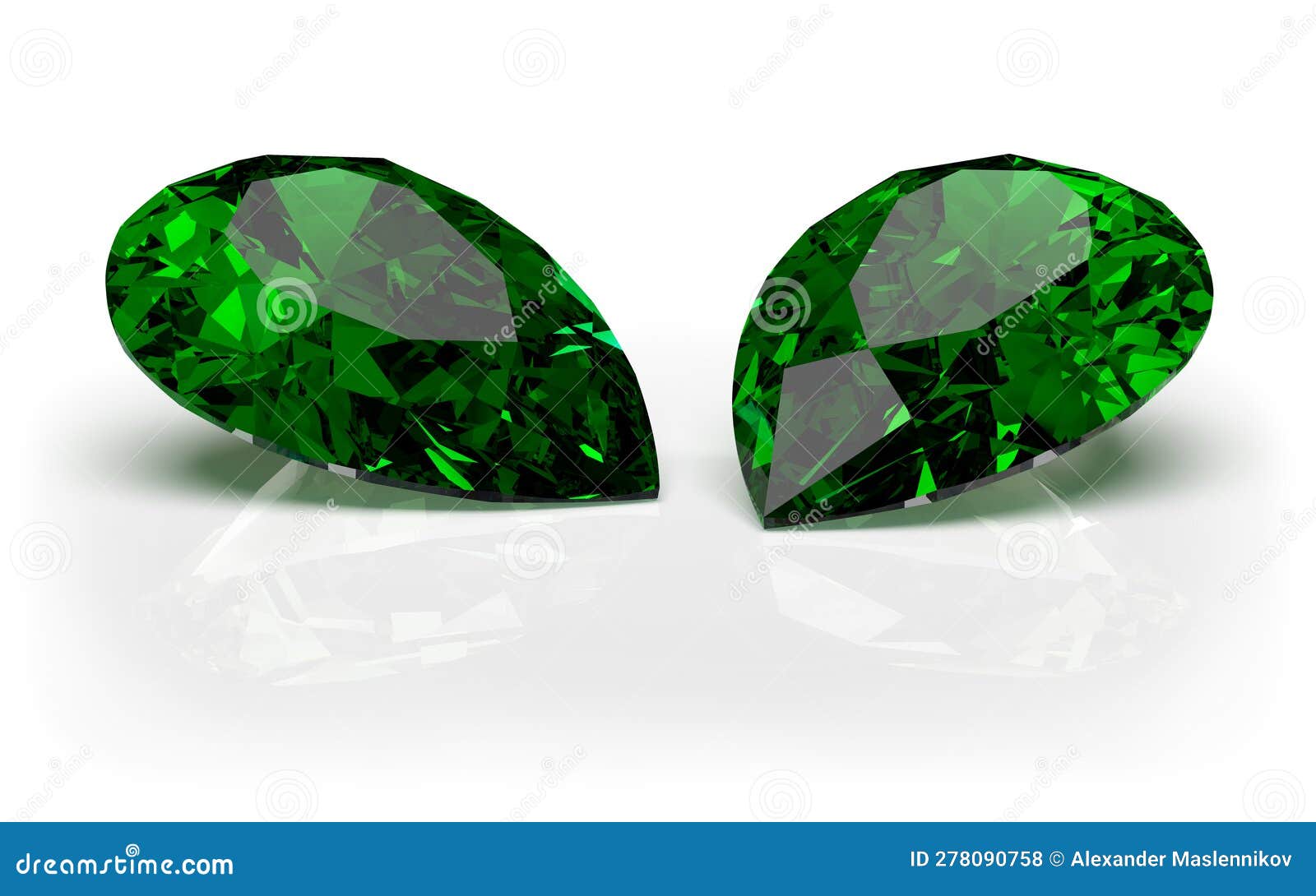 Two emeralds stock illustration. Illustration of graphics - 278090758