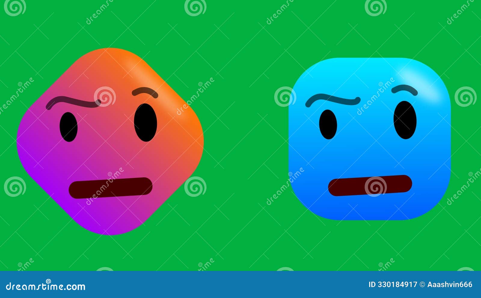 Two Emoji Of Eye Brows Moving And Watching Carefully Facial Expression ...