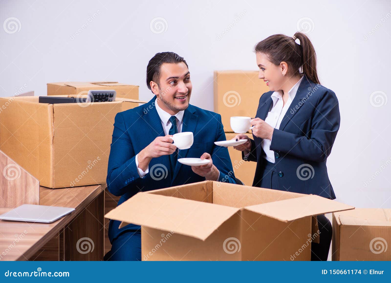 The Two Employees Being Fired from Their Work Stock Photo - Image of ...