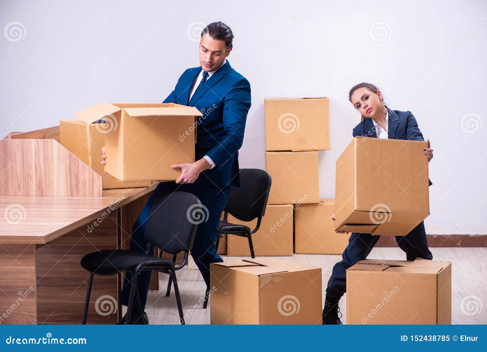 Two Employees Being Fired from Their Work Stock Image - Image of ...