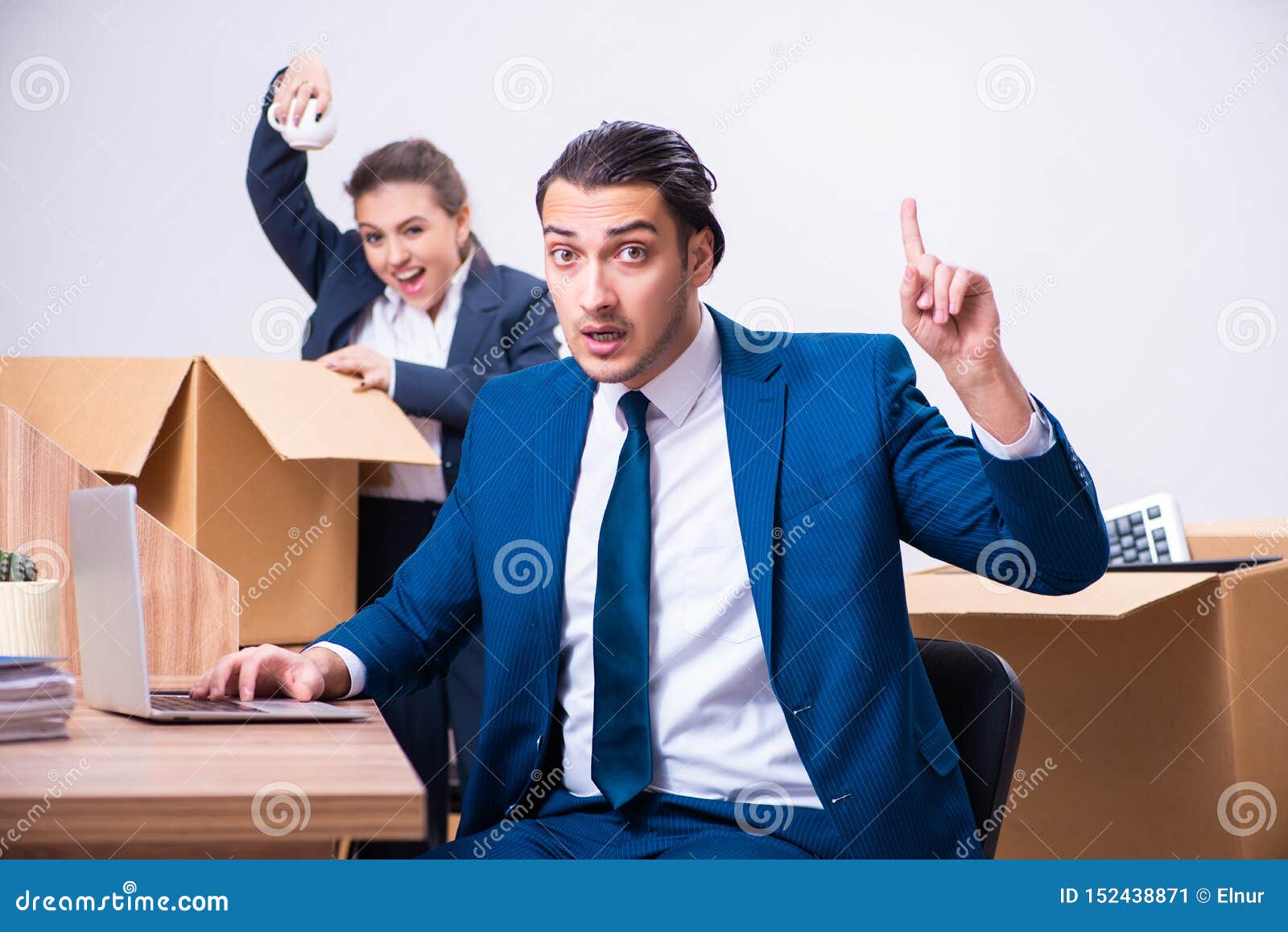 Two Employees Being Fired from Their Work Stock Image - Image of ...