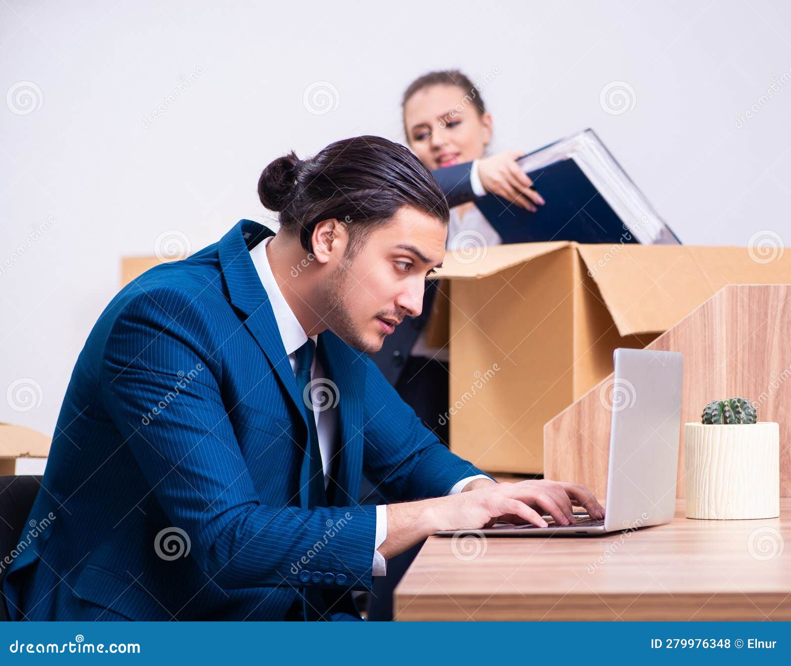 Two Employees Being Fired from Their Work Stock Photo - Image of ...