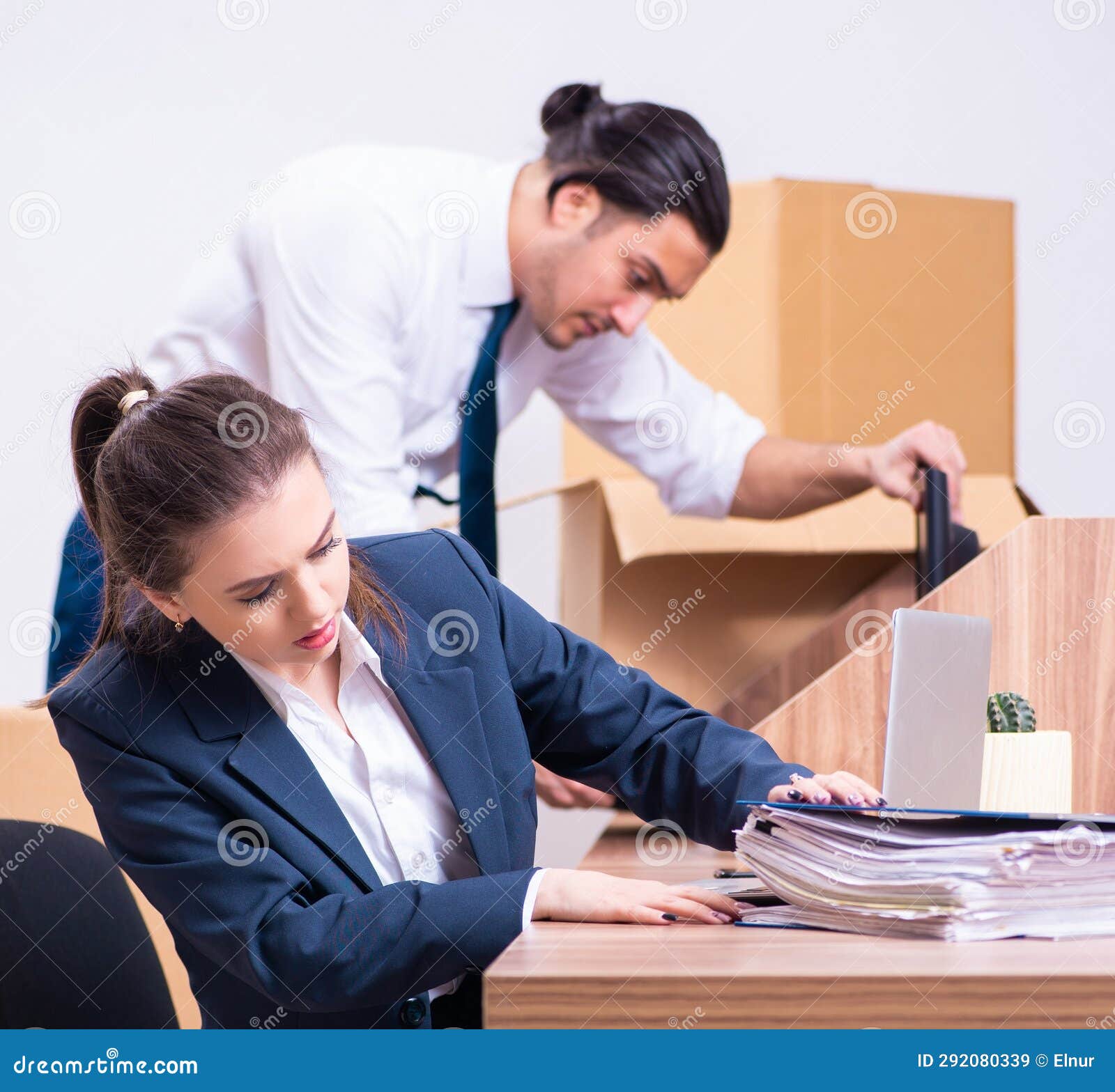 Two Employees Being Fired from Their Work Stock Image - Image of fired ...