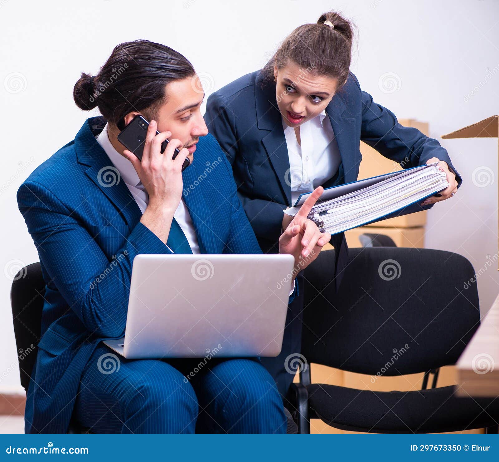 Two Employees Being Fired from Their Work Stock Photo - Image of ...