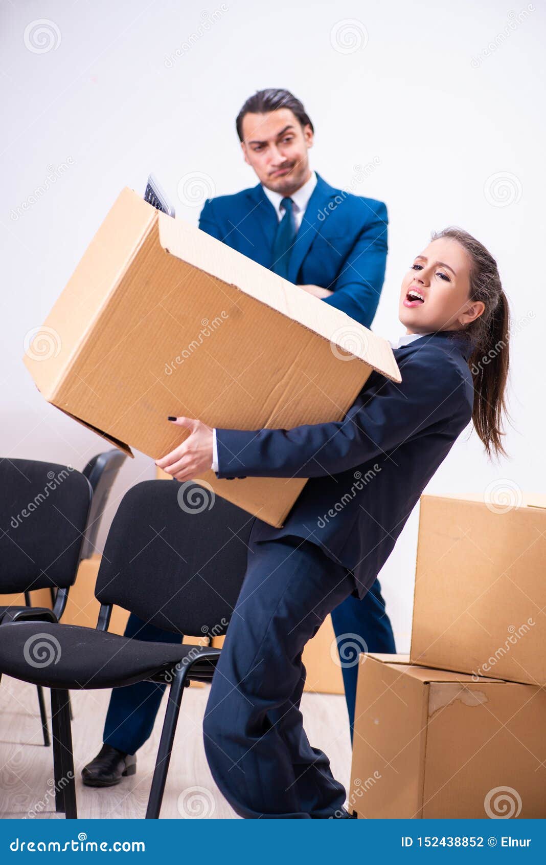 Two Employees Being Fired from Their Work Stock Photo - Image of ...