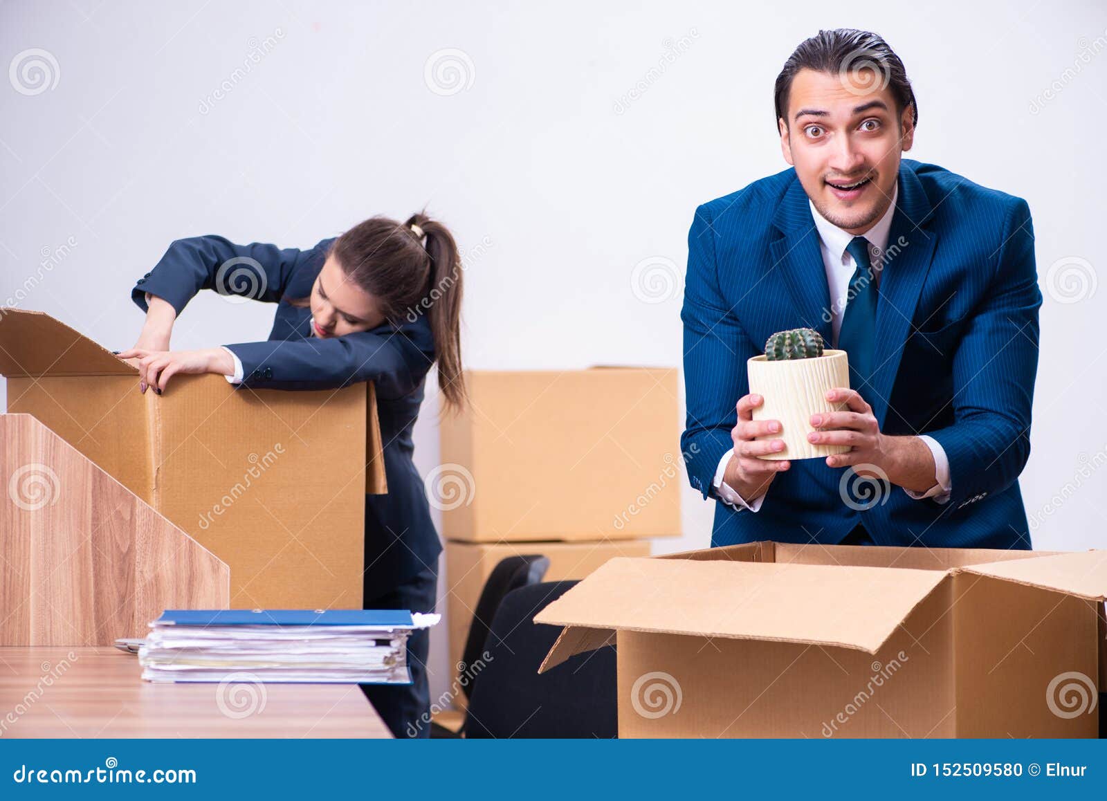 Two Employees Being Fired from Their Work Stock Photo - Image of ...