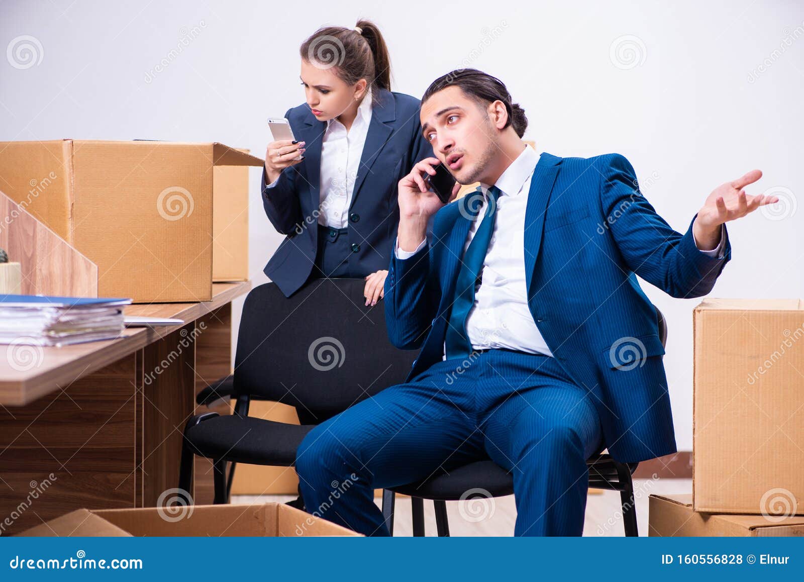 Two Employees Being Fired from Their Work Stock Photo - Image of ...