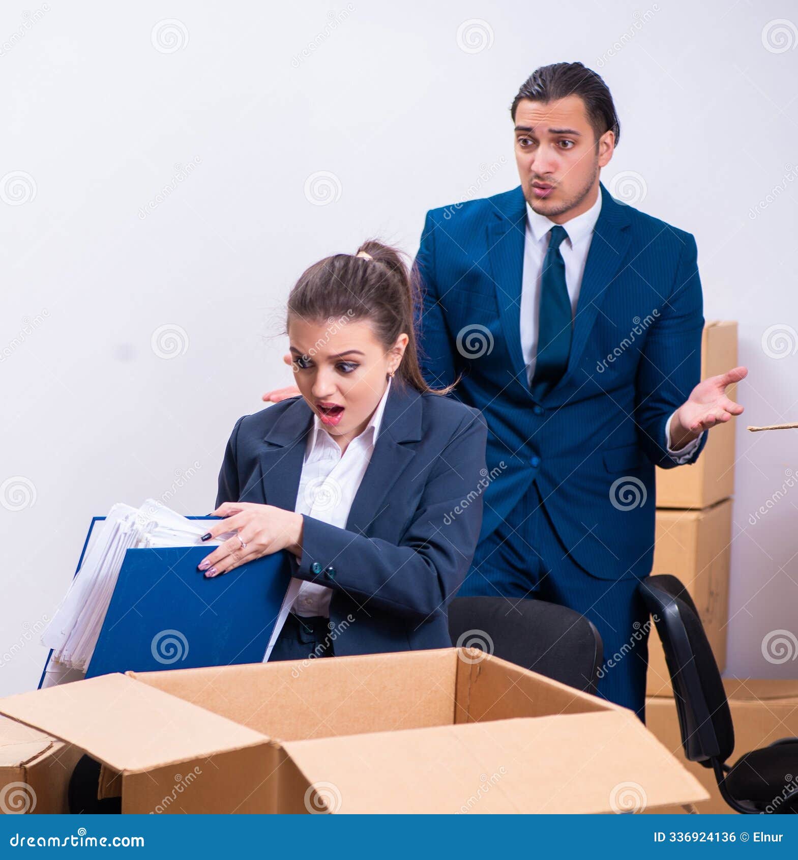 Two Employees Being Fired from Their Work Stock Photo - Image of ...