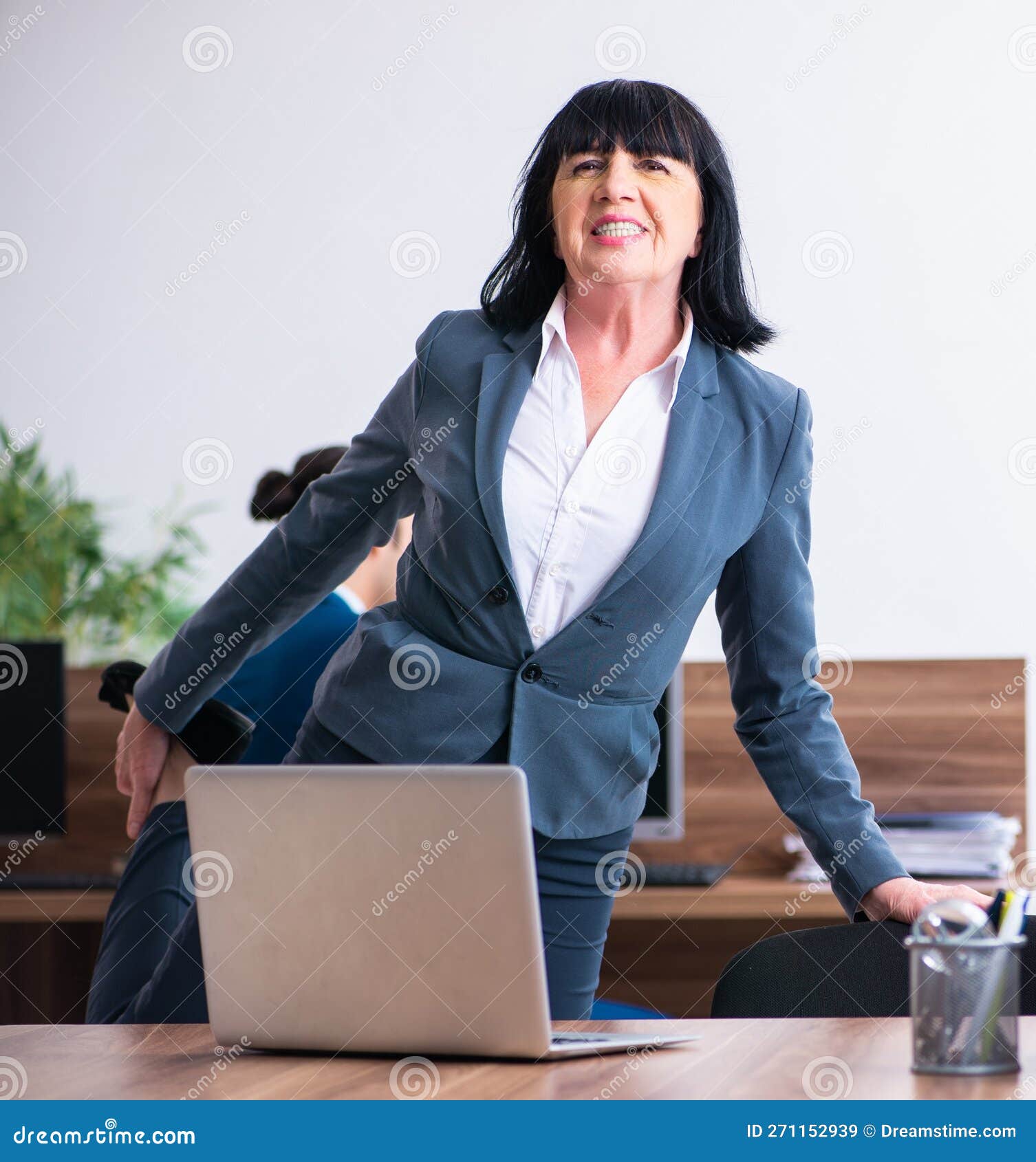 Two Employees Doing Sport Exercises in the Office Stock Image - Image ...