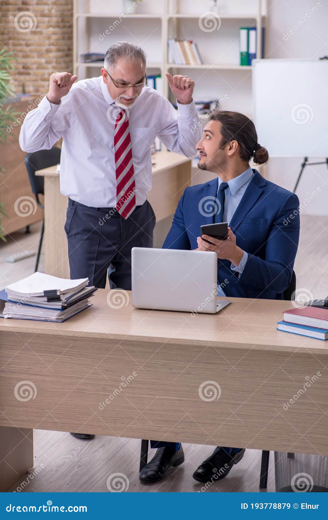 Two Employees in the Office Stock Image - Image of manager, employee ...