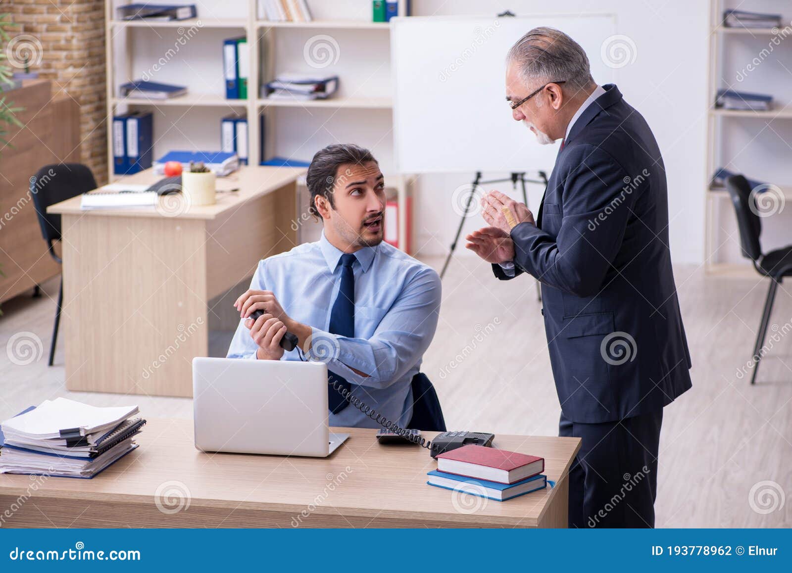 Two Employees in the Office Stock Photo - Image of angry, corporate ...