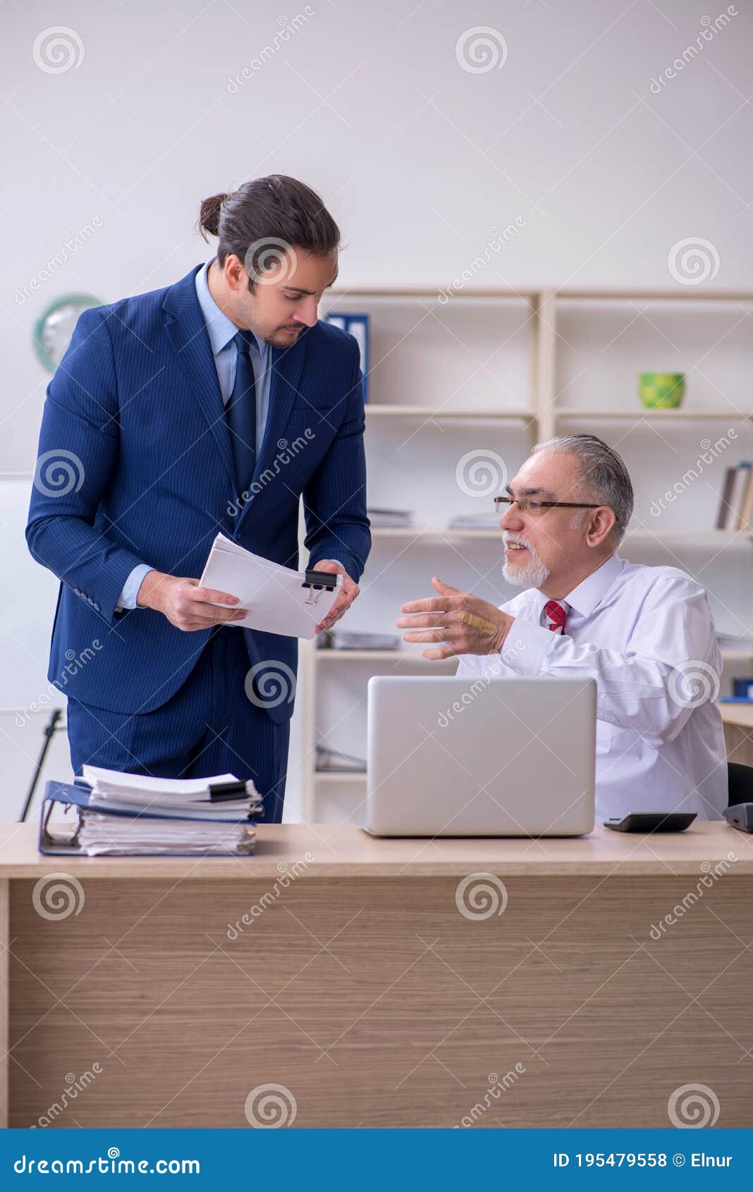 Two Employees in the Office Stock Photo - Image of business, accountant ...