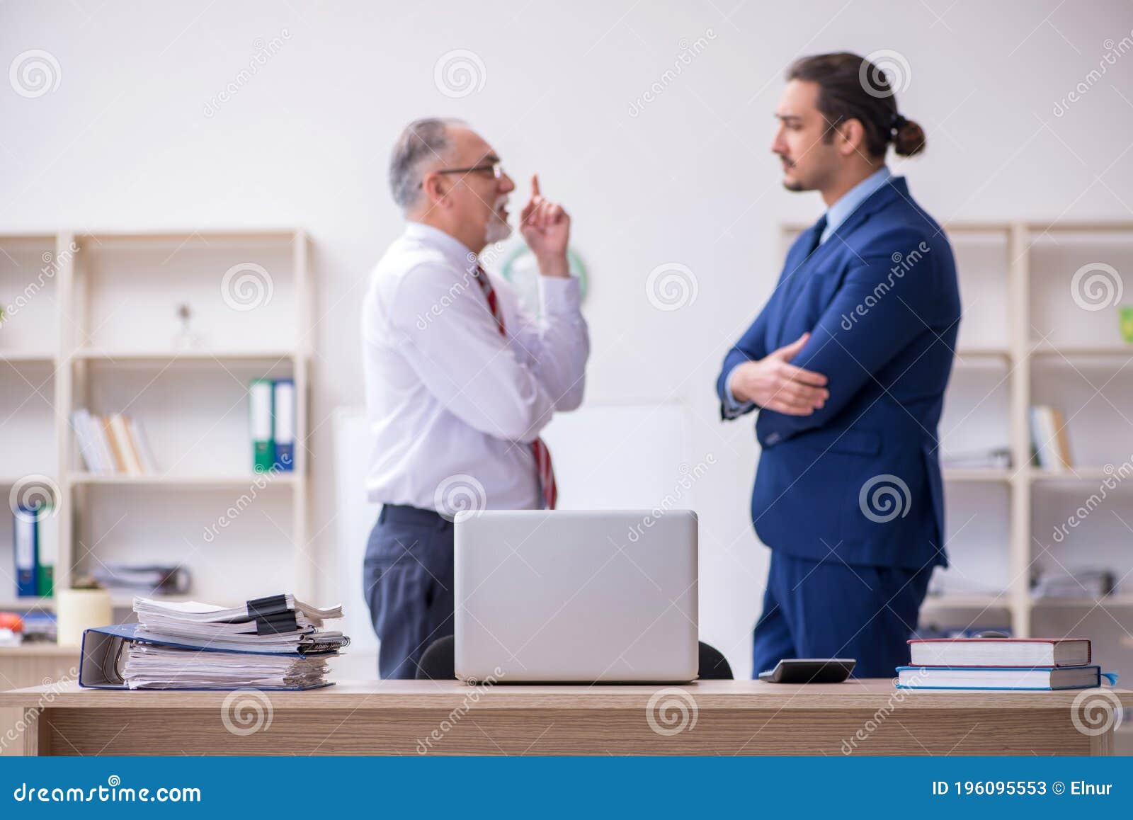 Two Employees in the Office Stock Image - Image of accountant ...