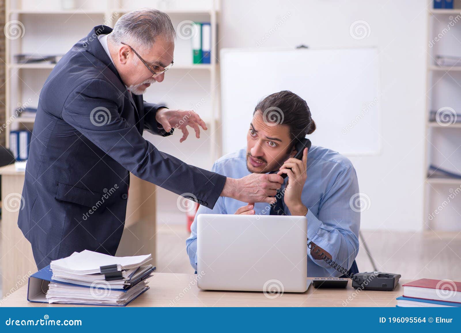 Two Employees in the Office Stock Photo - Image of manager, executive ...
