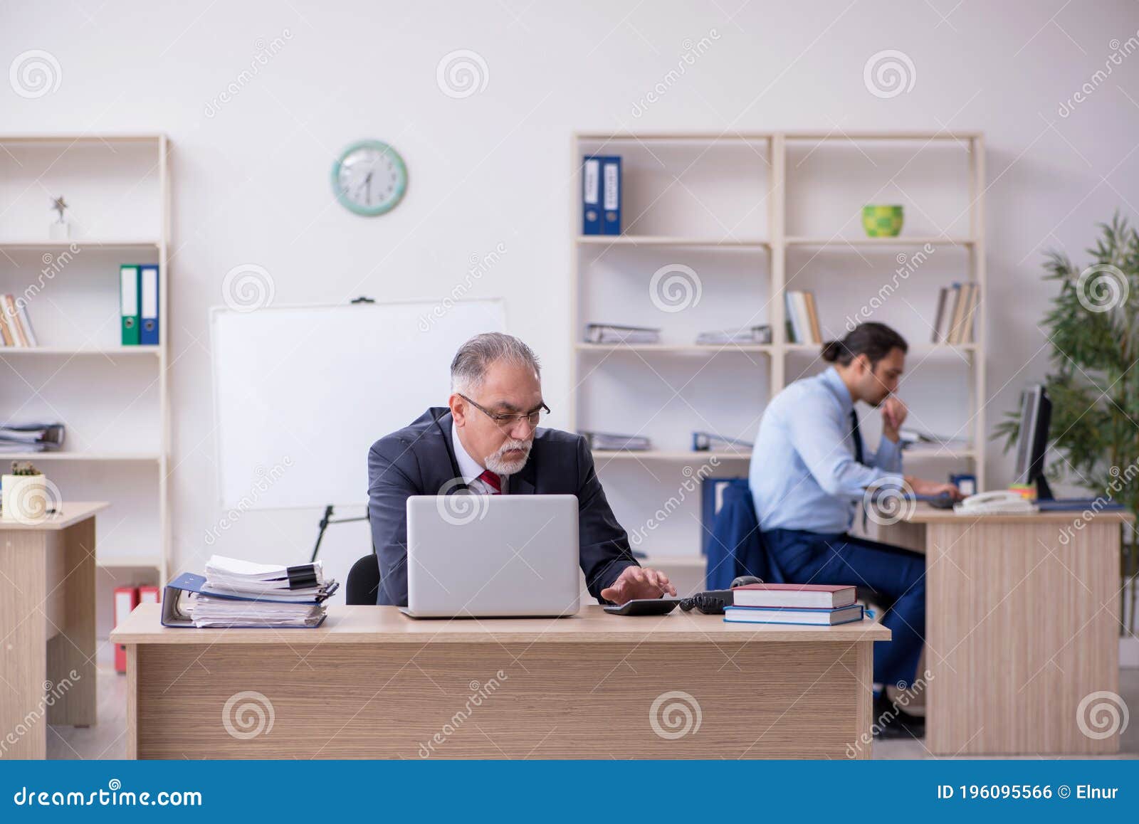 Two Employees in the Office Stock Photo - Image of accounting, company ...