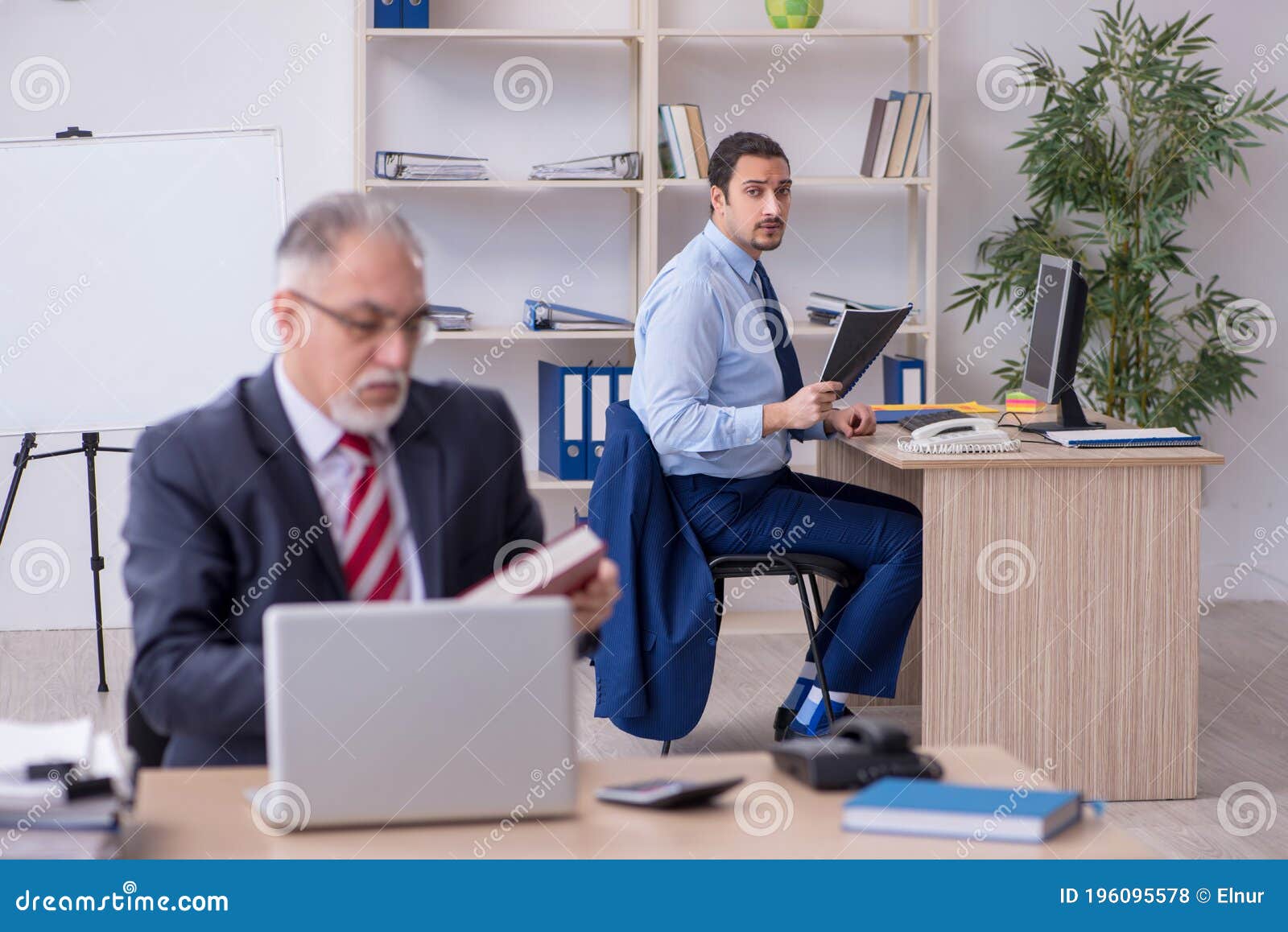 Two Employees in the Office Stock Photo - Image of colleagues ...