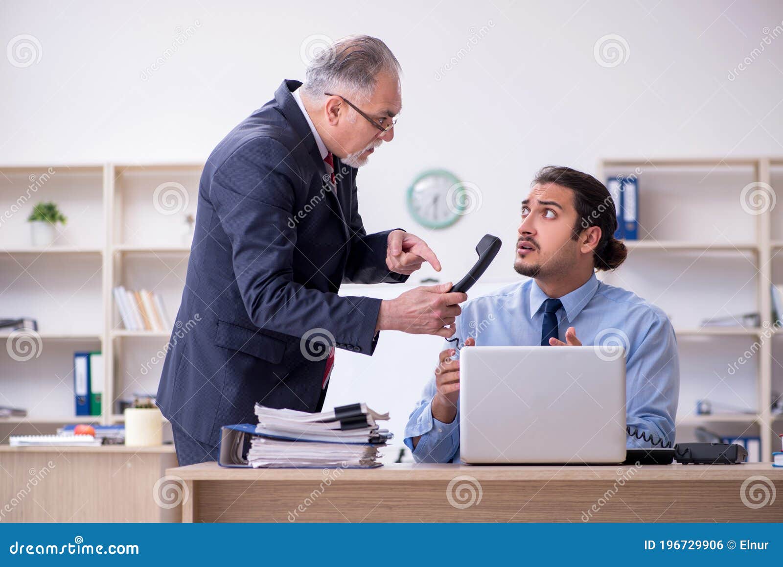 Two Employees in the Office Stock Photo - Image of auditor, colleagues ...