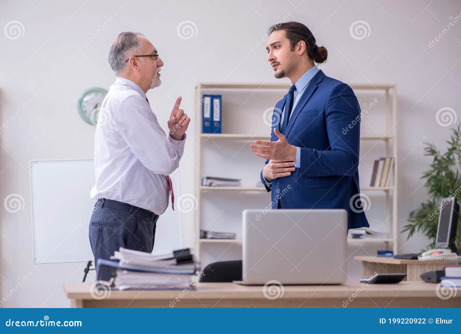 Two Employees in the Office Stock Photo - Image of colleagues, online ...